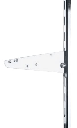 SSWBasics 10 inch Chrome Knife Bracket for Slotted Standard - 1 inch Slots 2 inch on Center - Pack of 6