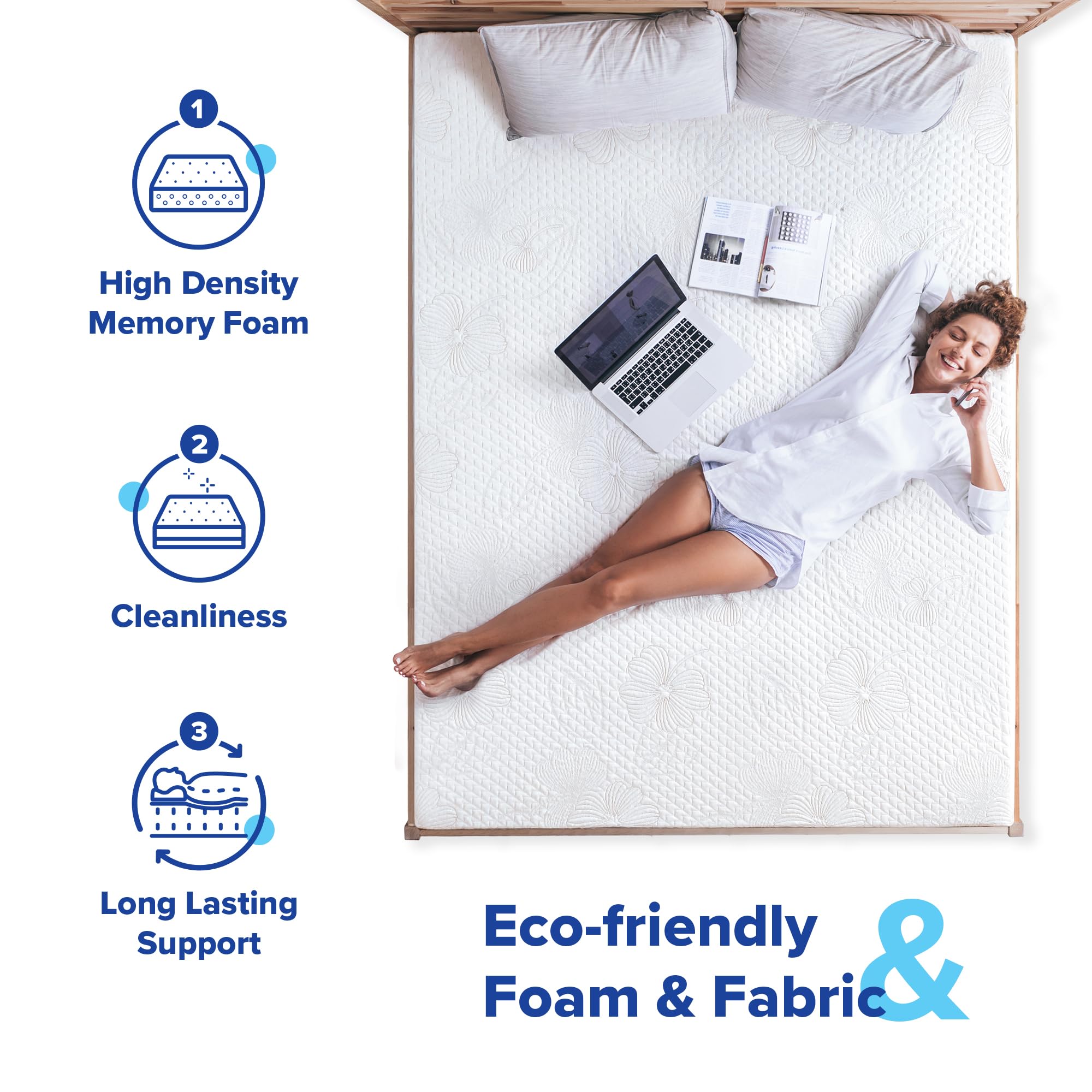 Olee Sleep 10 inch Aquarius Memory Foam Mattress - Twin