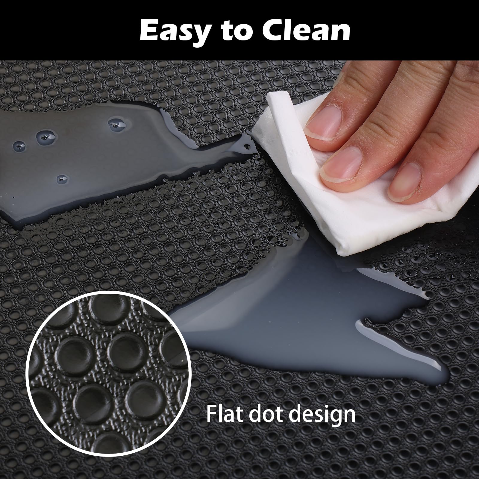 Pantry Shelf Liners for Wire Shelving - Thick Shelf Liner Roll 14 INCH x 15 FEET, EVA Waterproof Janeart Kitchen Liner, Non-Adhesive Cabinet Liner, Easy to Trim Durable Drawer Liner (Black)