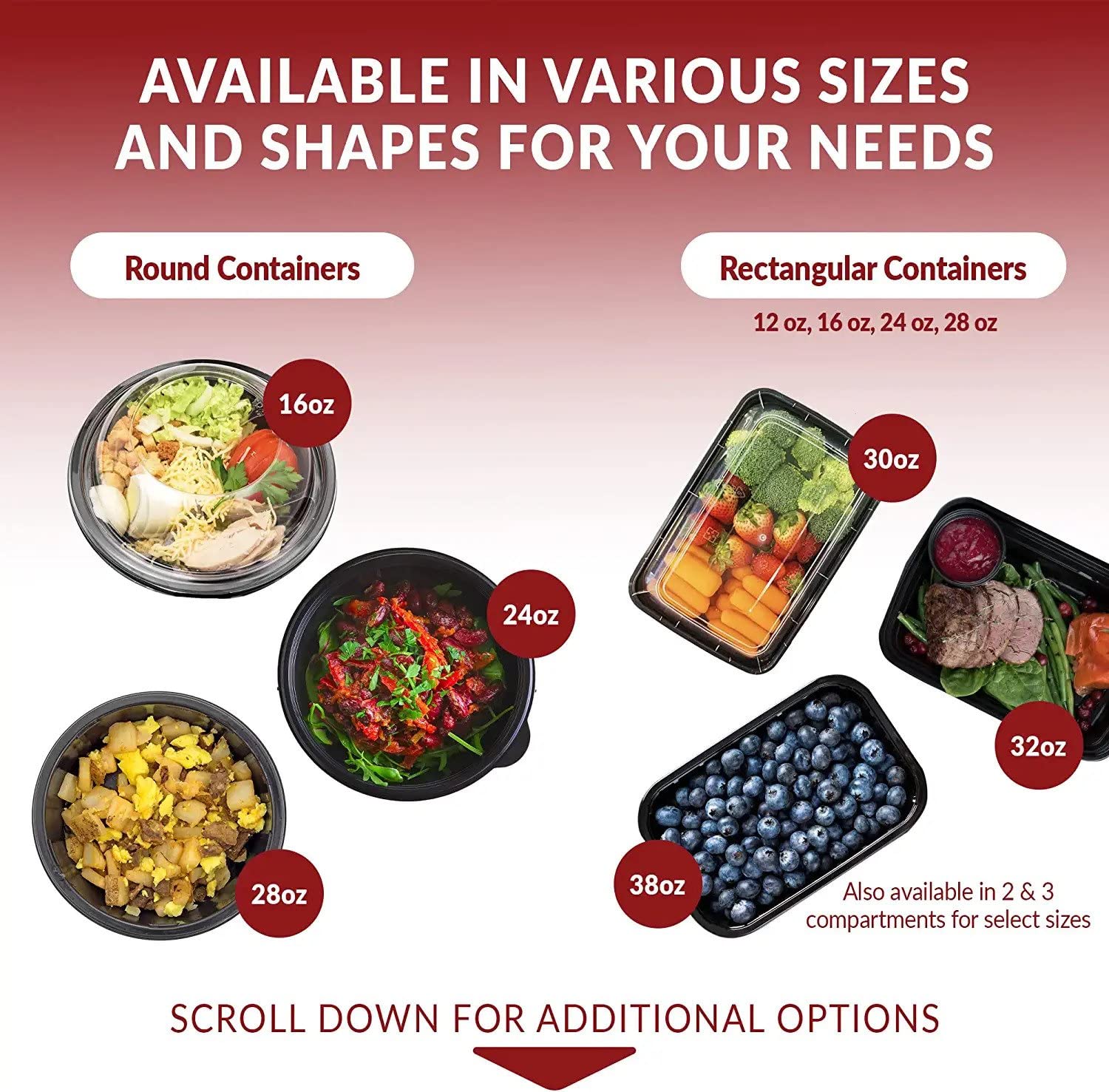 Reli. (50 Pack 32 oz. Meal Prep Containers - 1 Compartment Food Containers with Lids, Stackable Microwavable Freezer Dishwasher Safe Plastic Food Storage - Black Reusable BPA Free Bento Box/Lunch Box