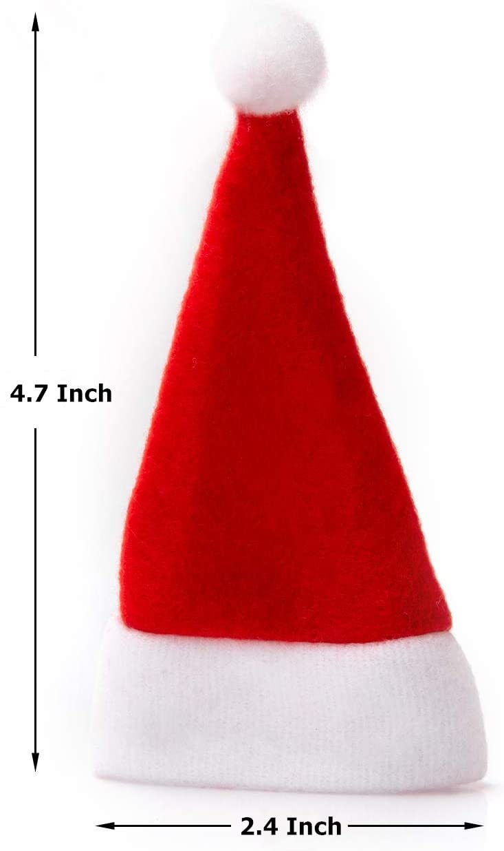 Christmas Santa Hats Silverware Holders, Tableware Holders , Santa Hats Dinner Silverware Holders, Santa Claus Flatware Holder, Xmas Dinner Table Flatware Dinnerware Decorations Party Supplies