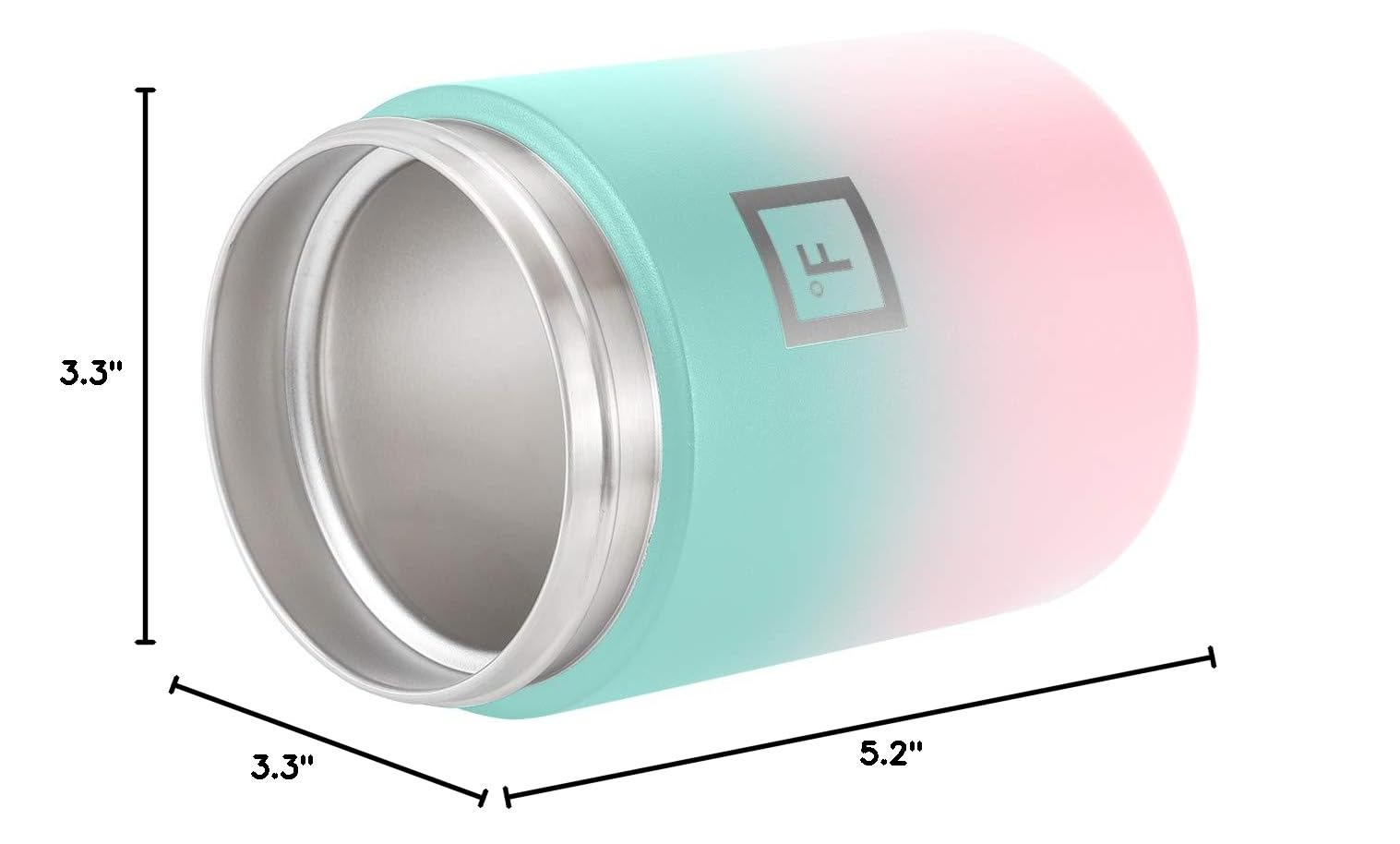 IRON °FLASK Food Jar - 16 Oz, Foldable Spoon, Leak Proof, Vacuum Insulated Thermo, Stainless Steel, Storage Lunch, Container, Canteen, Double Walled, Portable Food Bowl