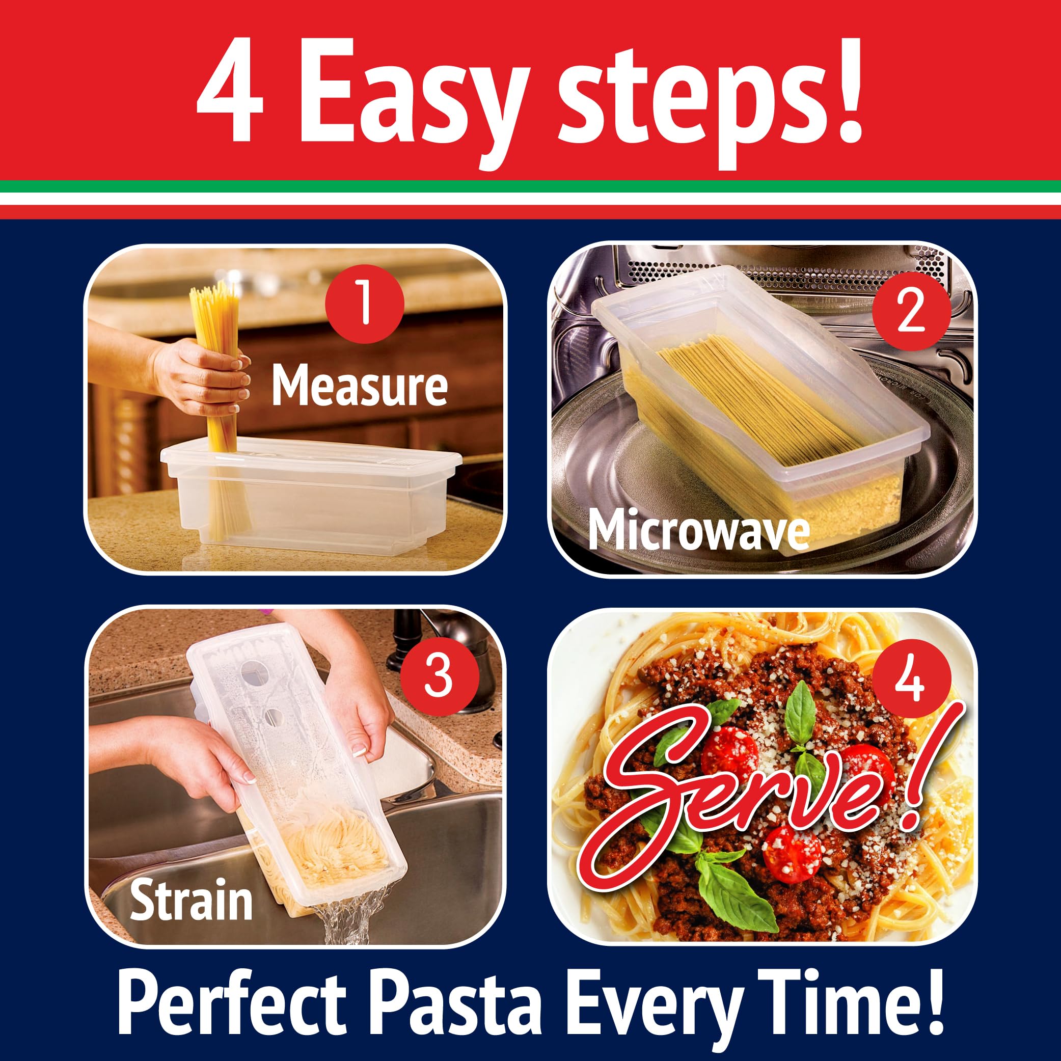 Microwave Pasta Cooker - The Original Fasta Pasta - No Mess, Sticking or Waiting For Boil