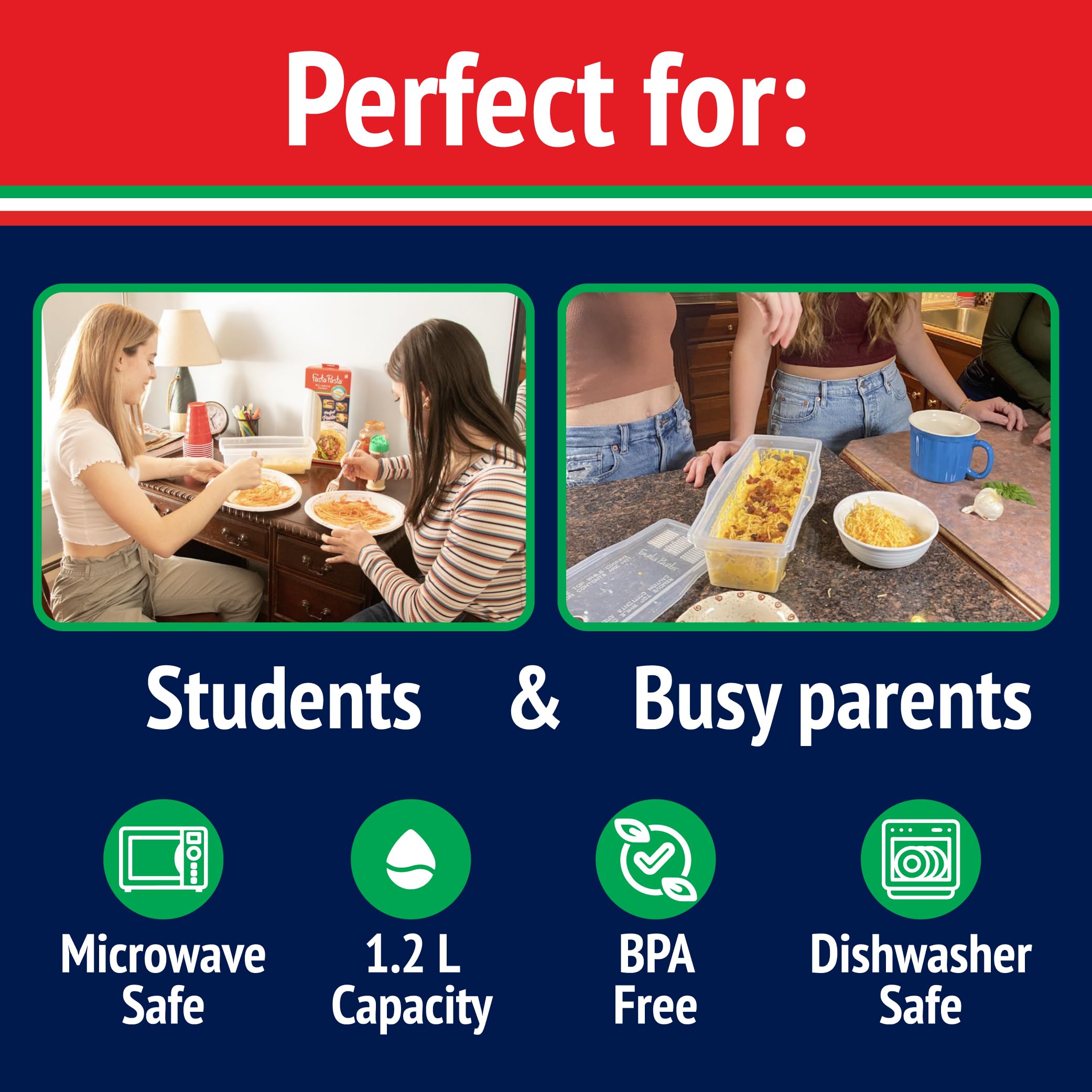 Microwave Pasta Cooker - The Original Fasta Pasta - No Mess, Sticking or Waiting For Boil