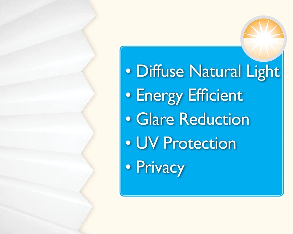 Redi Shade No Tools Original Light Filtering Pleated Paper Shade White, 36 in x 72 in, 6 Pack