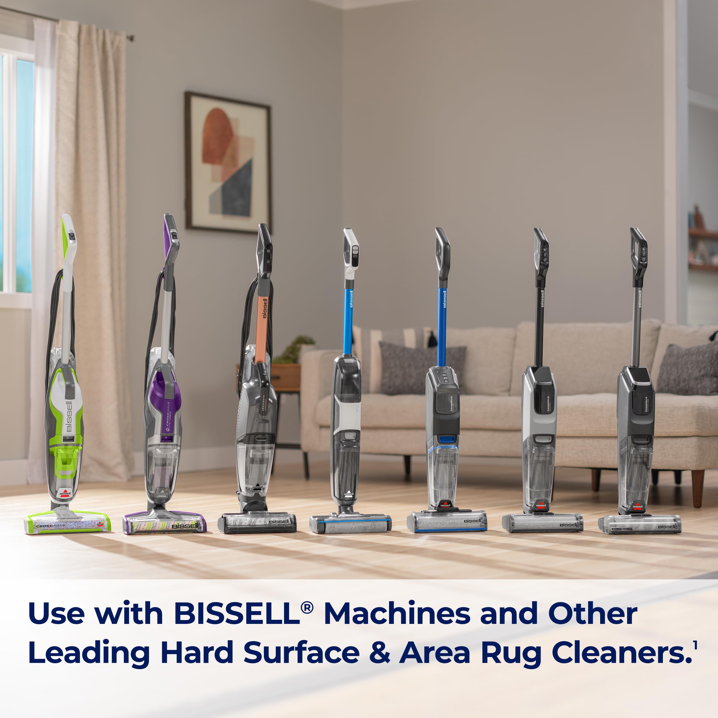 BISSELL, 17891 MultiSurface Floor Cleaning Formula-Crosswave and Spinwave (64 oz), 64 Ounce, 64 Fl Oz