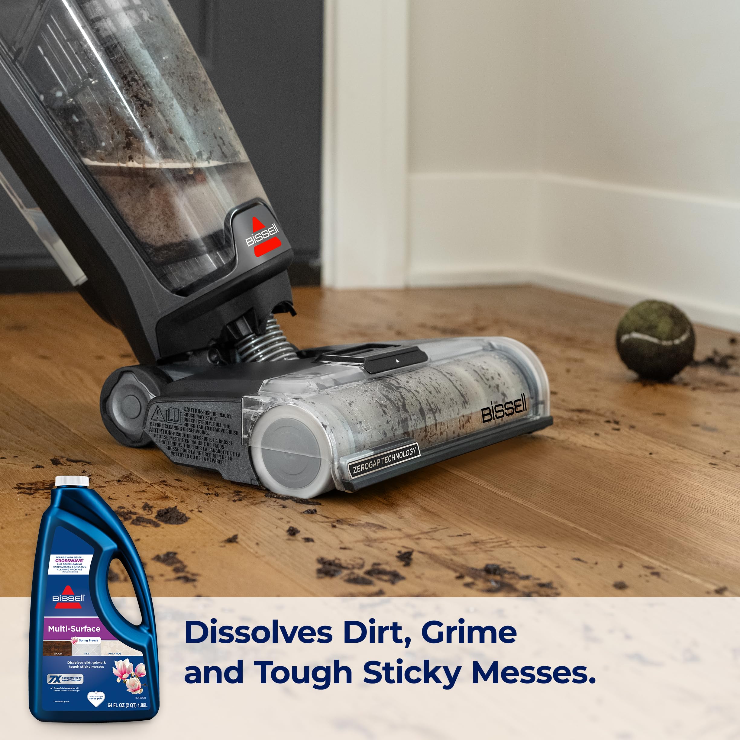 BISSELL, 17891 MultiSurface Floor Cleaning Formula-Crosswave and Spinwave (64 oz), 64 Ounce, 64 Fl Oz