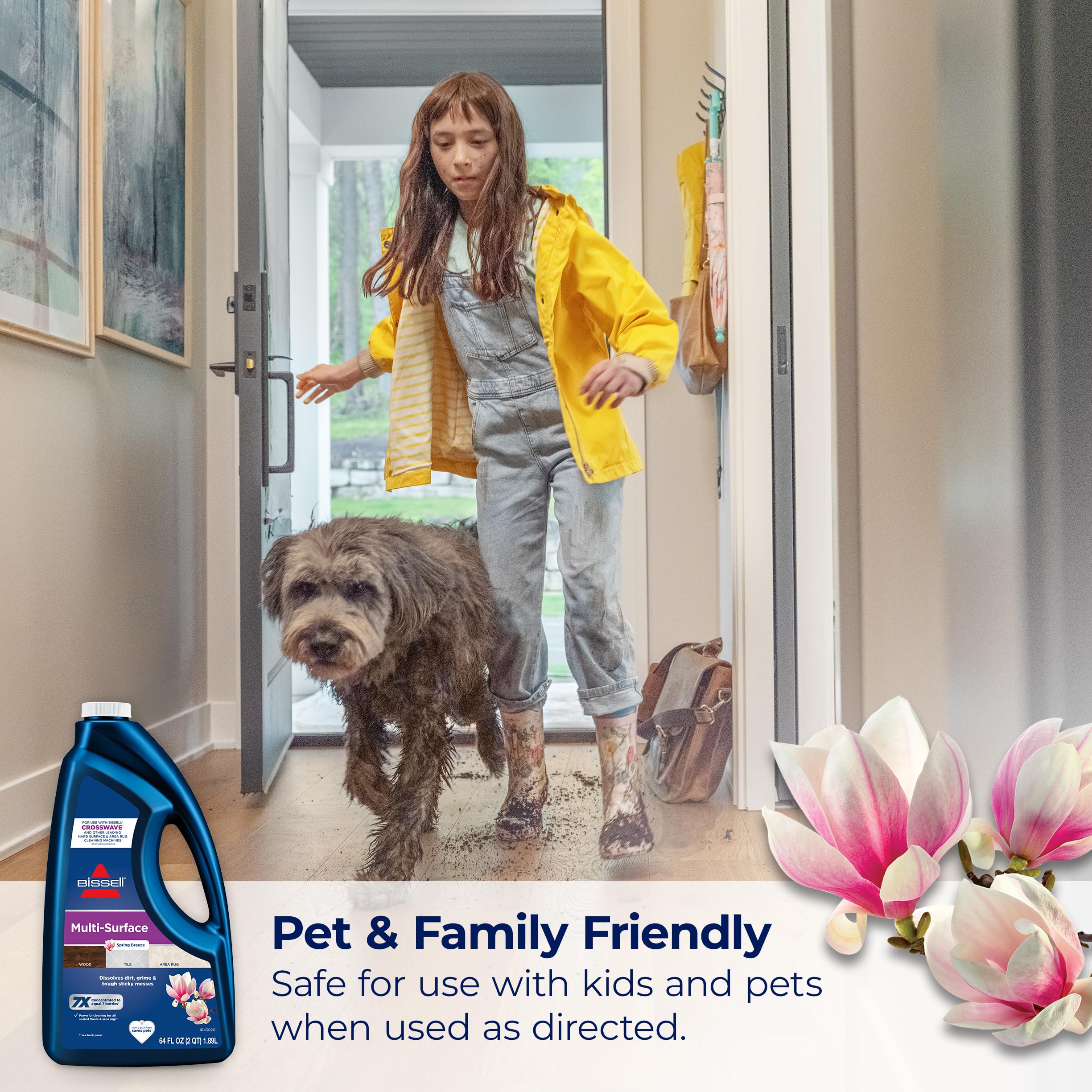 BISSELL, 17891 MultiSurface Floor Cleaning Formula-Crosswave and Spinwave (64 oz), 64 Ounce, 64 Fl Oz
