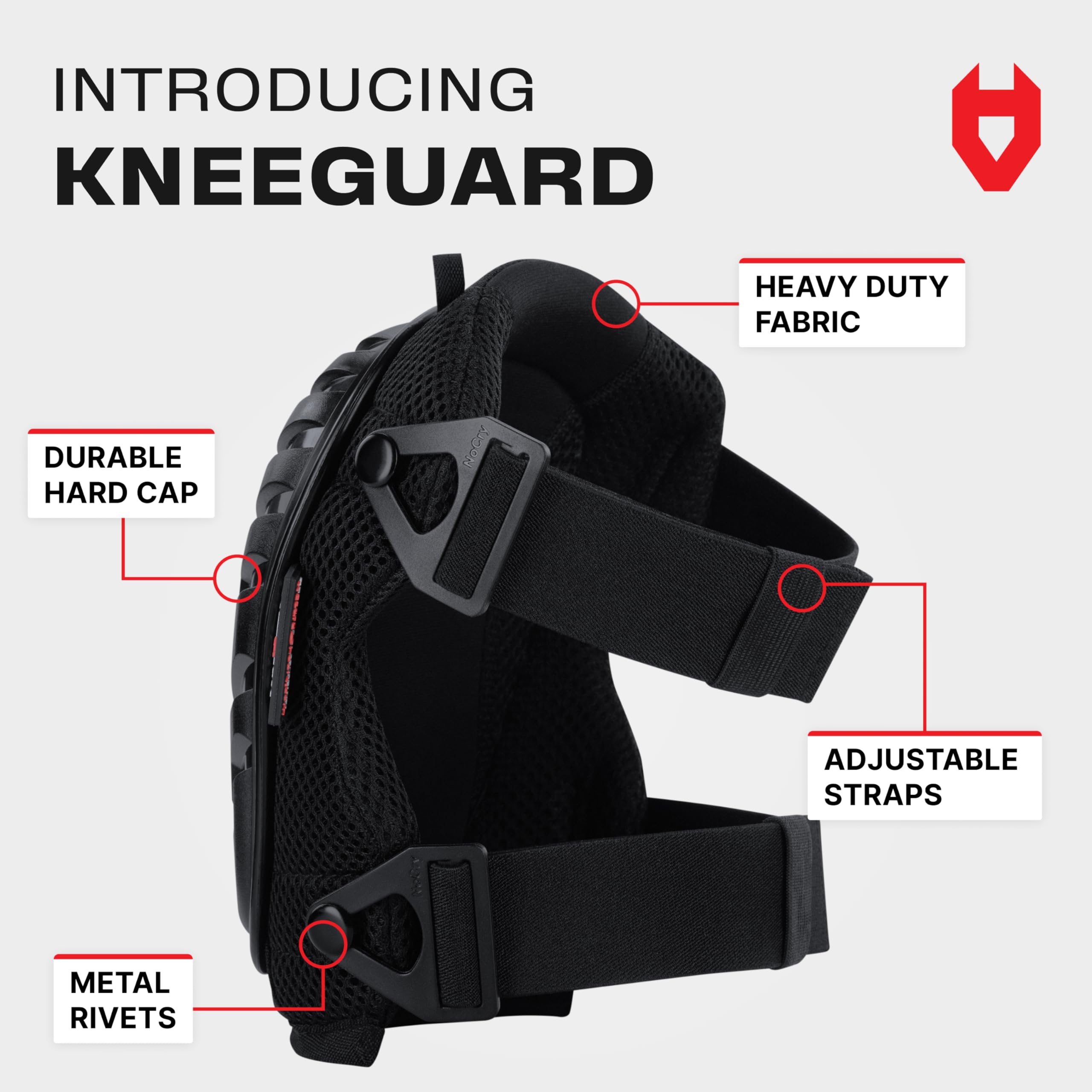 NoCry Professional Knee Pads for Work; Gardening & Construction Knee Pads for Men and Women with Thick Gel Cushion, Double Straps and Adjustable Clips; Industrial Heavy Duty Tactical Knee Pads