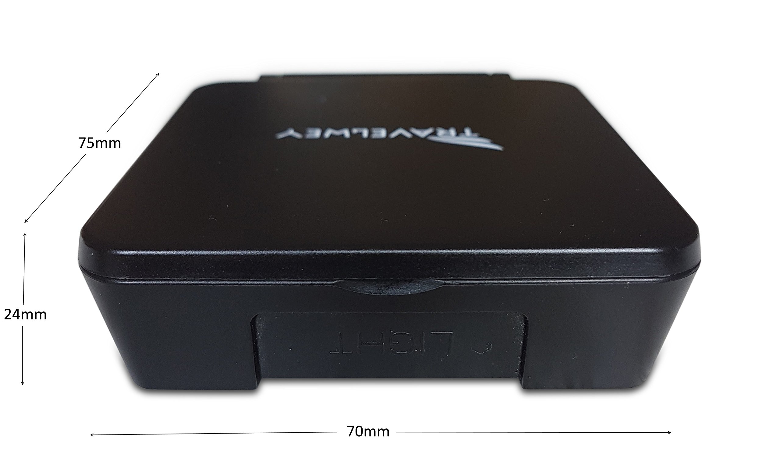 Digital Travel Alarm Clock - No Bells, No Whistles, Simple Basic Operation, Loud Alarm, Snooze, Small and Light, ON/Off Switch, 2 AAA Battery Powered, Black