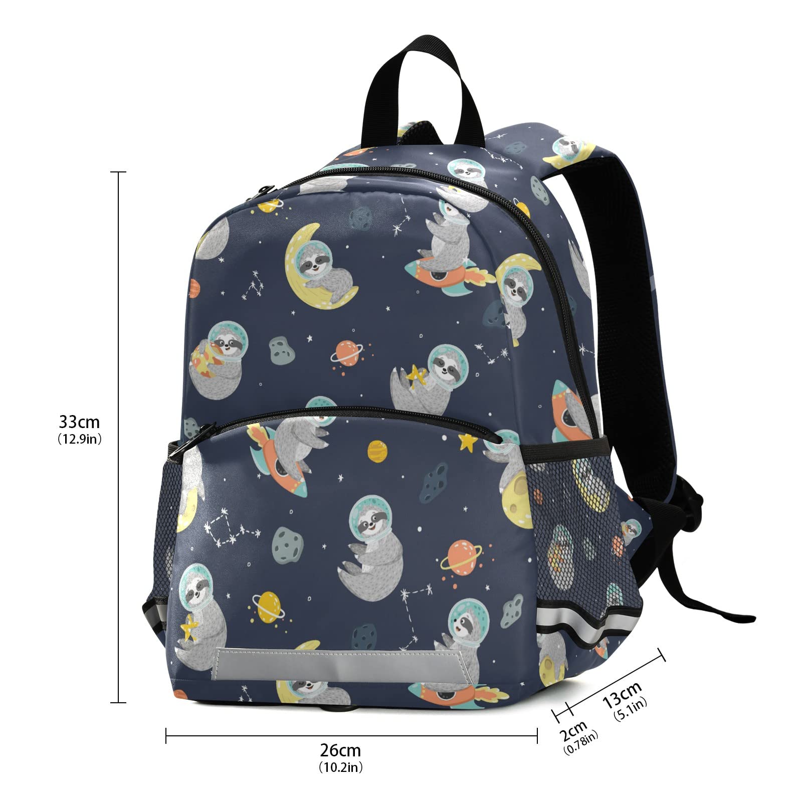 Cute Sloth Astronaut Space Planet Backpack Toddler Schoolbag for Boys Girls Kindergarten Bookbag Preschool Casual Travel Bag Daypack