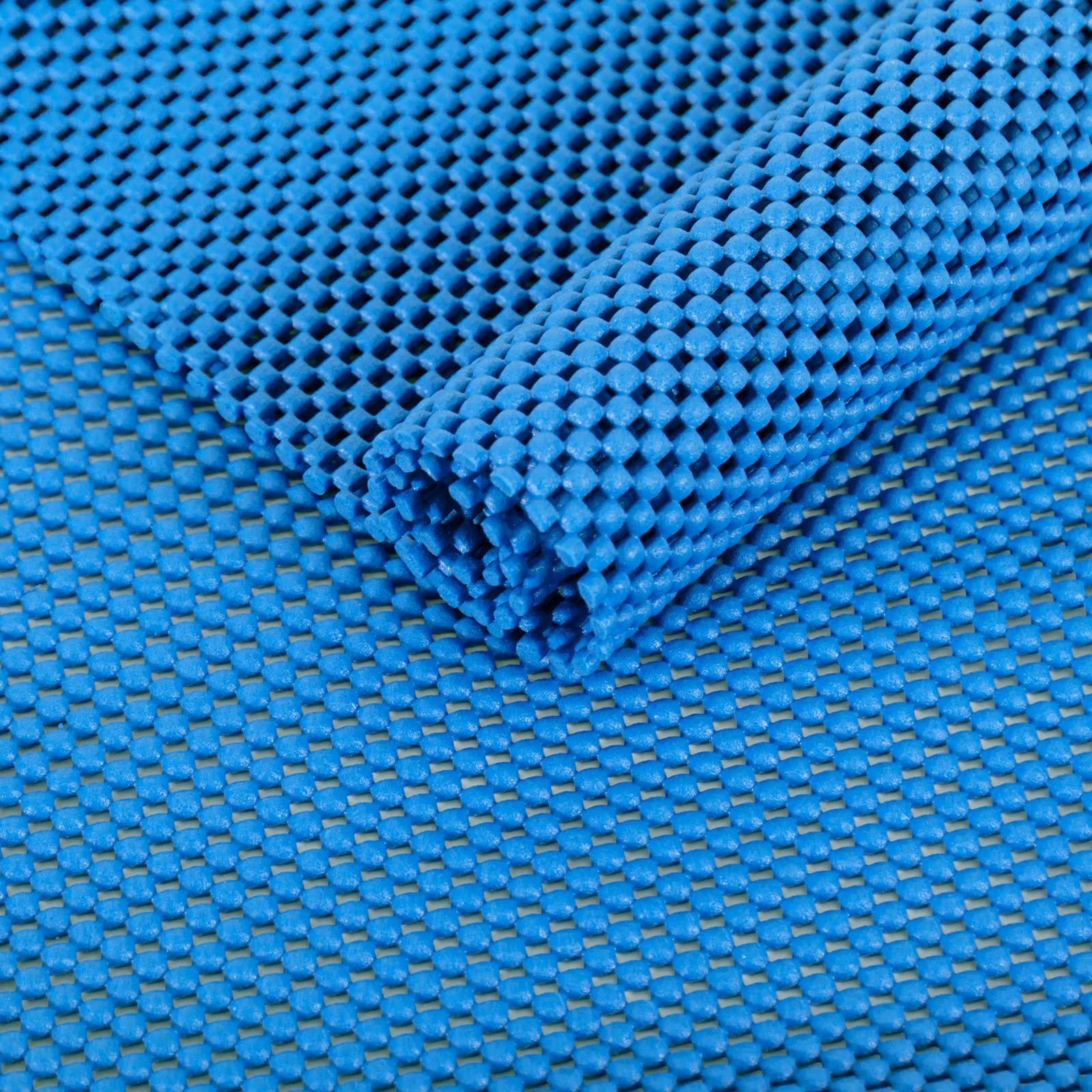 RAY STAR 12*48 inch Wire Shelf Liner for Kitchen Cabinets, Non-Adhesive Refrigerator Liners Washable, Vinyl Drawer Liner Non-Slip Bathroom Cabinet Liner Blue