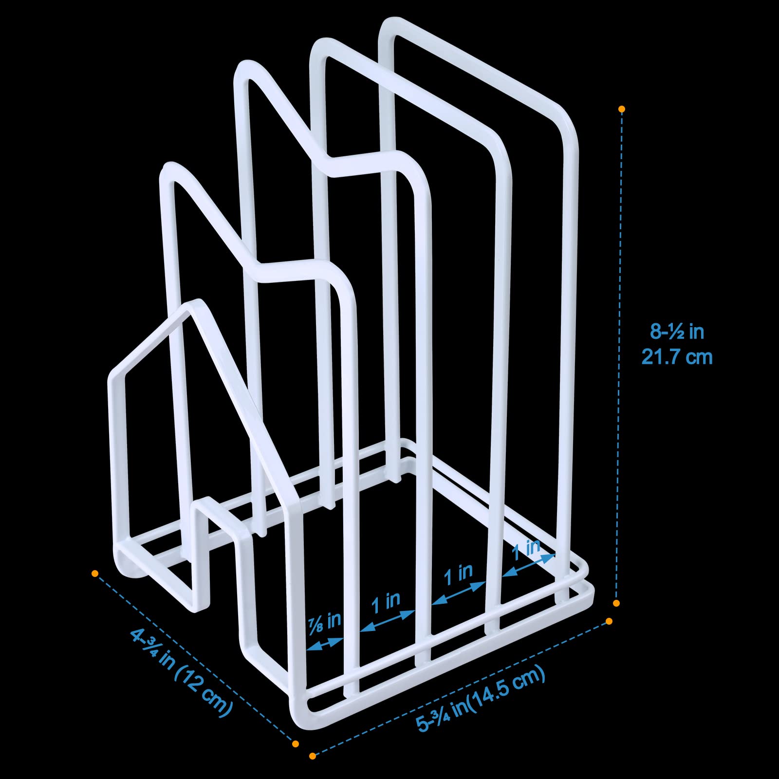 NiHome Cutting Board Holder Multipurpose Metal Pot Lid Organizer Ladle Rest Rustproof Kitchen Dish Plate Cutting Board Drying Rack Pan Stand Cabinet Countertop Shelf Cook Bake Dinnerware Storage Attom