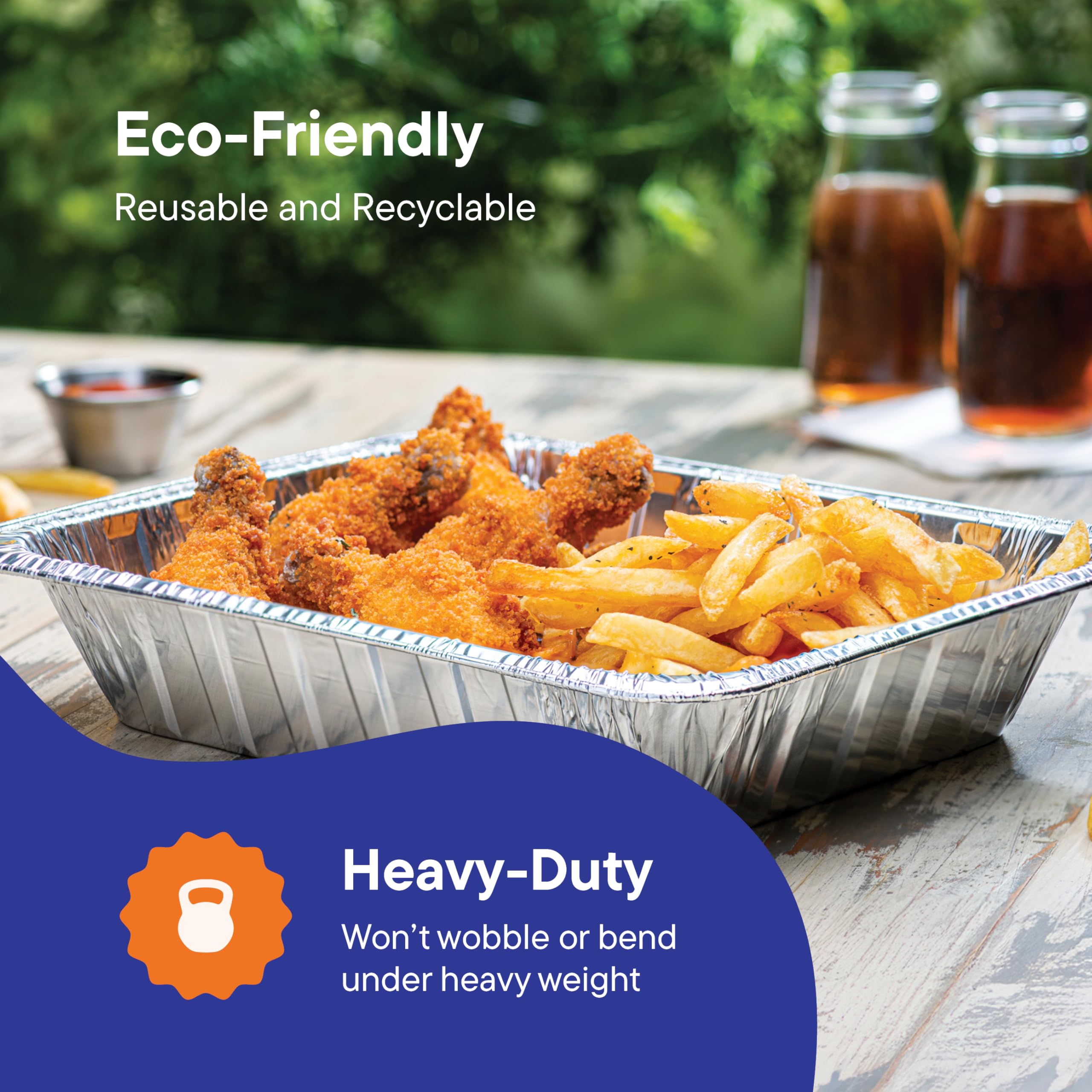 Aluminum Pans 9x13 Disposable Foil Pans [30-Pack] Heavy-Duty Baking Pans, Half-Size Deep Steam Table Pans - Tin Foil Pans Great for Cooking, Baking, Heating, Storing, Food Prepping by Stack Man