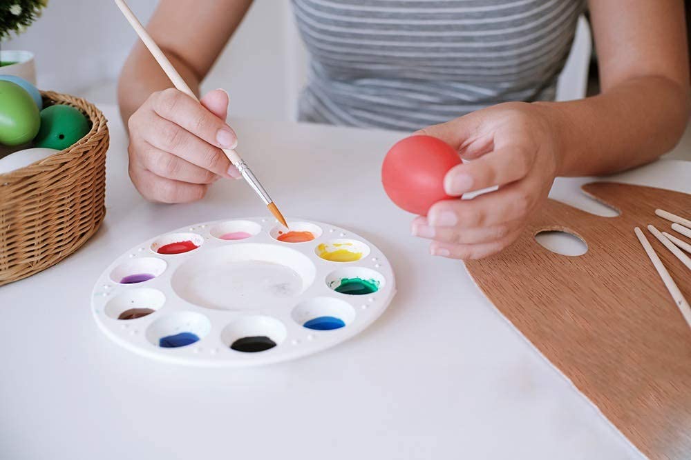WNATN Paint Tray Palettes, Plastic White Palettes for Kids & Students,Paint Tray for Art Class ,Craft DIY or Have a Birthday Painting Party-8pcs