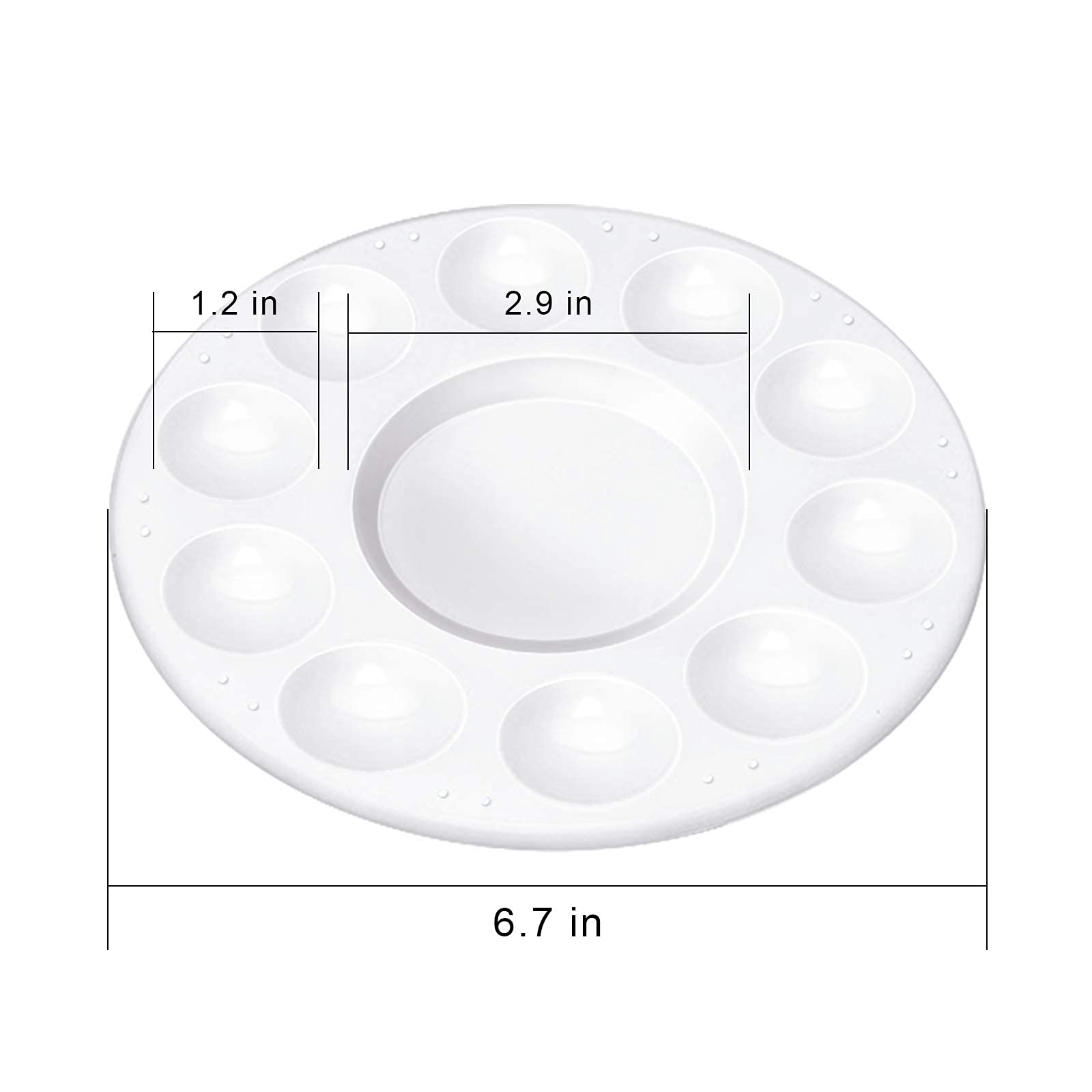 WNATN Paint Tray Palettes, Plastic White Palettes for Kids & Students,Paint Tray for Art Class ,Craft DIY or Have a Birthday Painting Party-8pcs
