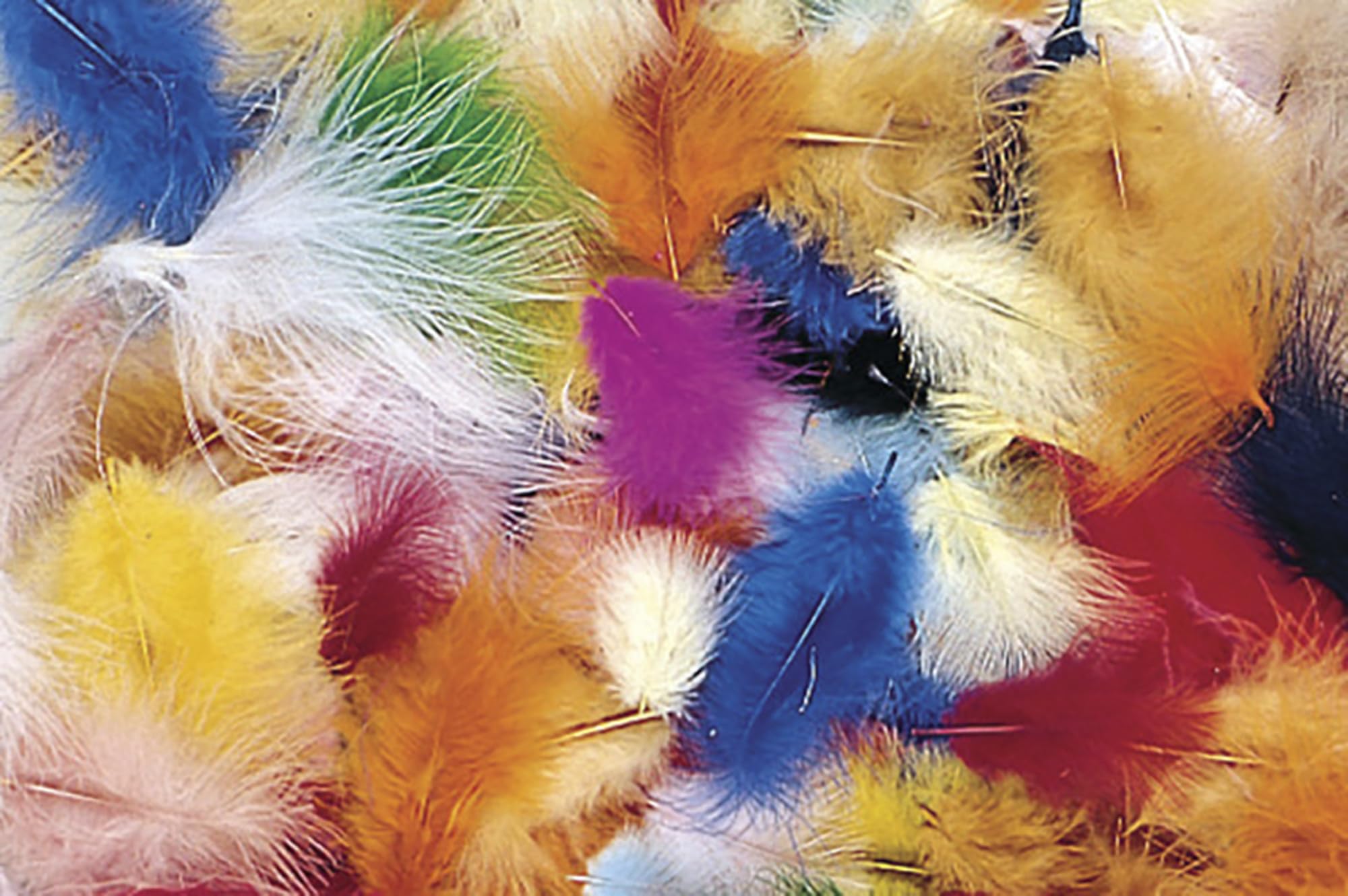 School Smart 85836 Maribu Feathers - 1/2 Ounce - Set of 150 - Assorted Colors