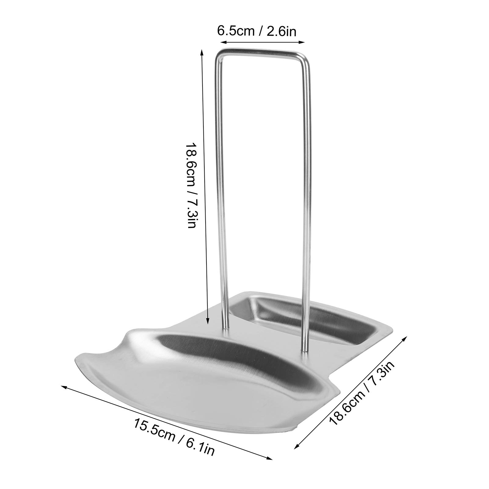 Stainless Steel Pan Pot Cover Lid Rack Shelf Stand Holder,Lid And Spoon Rest Organizer, 304 Stainless Steel Pot Lid Kitchenware Rack Organizer Shelf for Home Kitchen