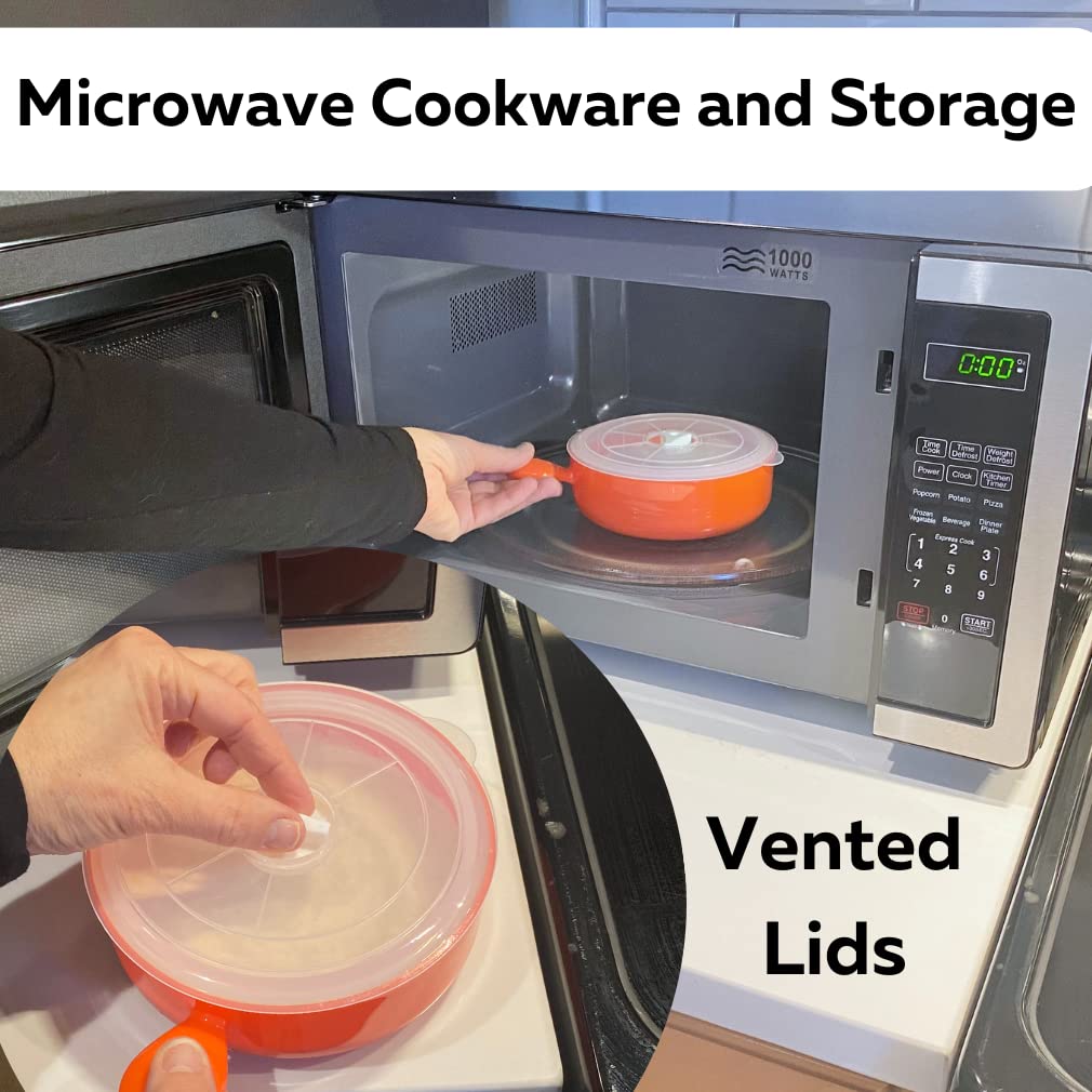 Evelots Set of 5 Microwave/Freezer Bowls-With Lids-Food Container-BPA Free Plastic