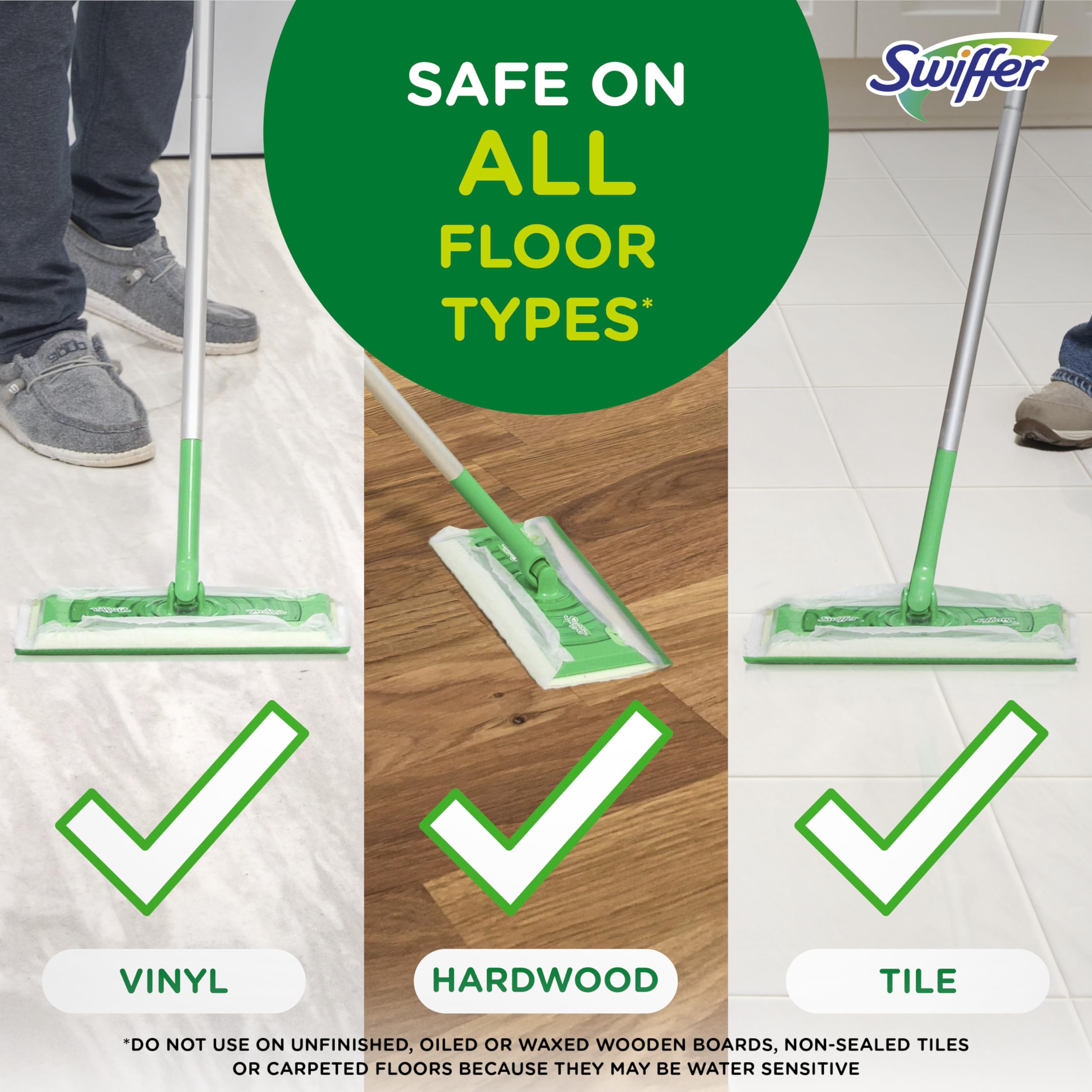 Swiffer Sweeper Wet Mopping Cloth Multi Surface Refills, Febreze Lavender Scent, 36 count