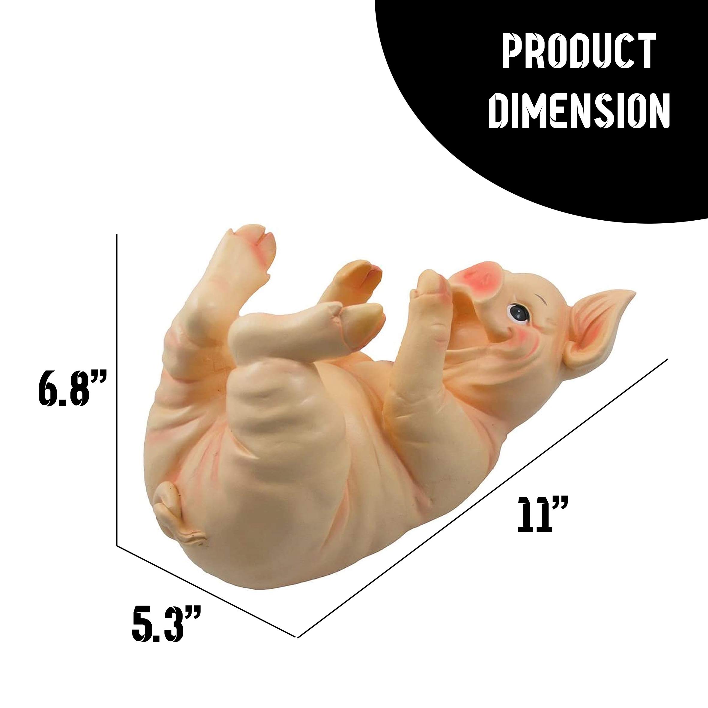 Drinking Pig Wine Bottle Holder Sculpture for Country Farm Bar and Kitchen Decor Tabletop Wine Stands & Racks and Decorative Collectible Statue Gifts for Farmers