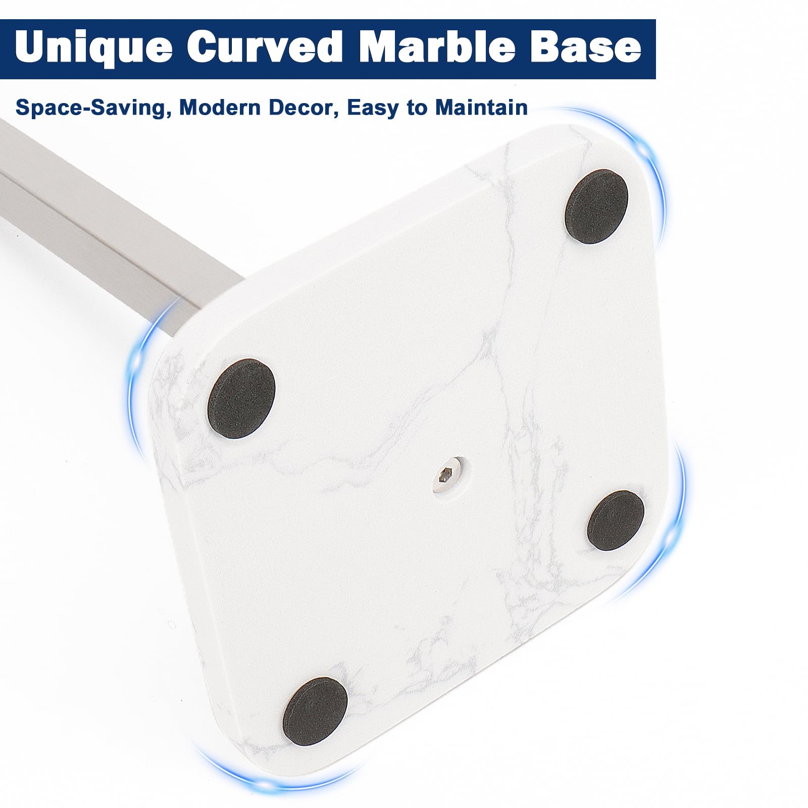 NearMoon Standing Paper Towel Holder, Stainless Steel Square Paper Towel Roll Holder with Marble Base for Bathroom Kitchen Countertop, Standard or Jumbo-Sized Roll Holder (Brushed Gold)