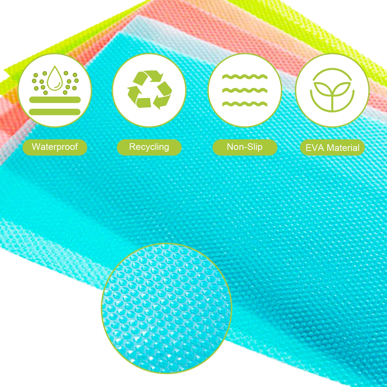 Refrigerator Mats 12 Pack,Washable Fridge Mats Pads 17.7"x11.4" Waterproof Refrigerator Liners for Shelves,Table Mats Shelf Liners