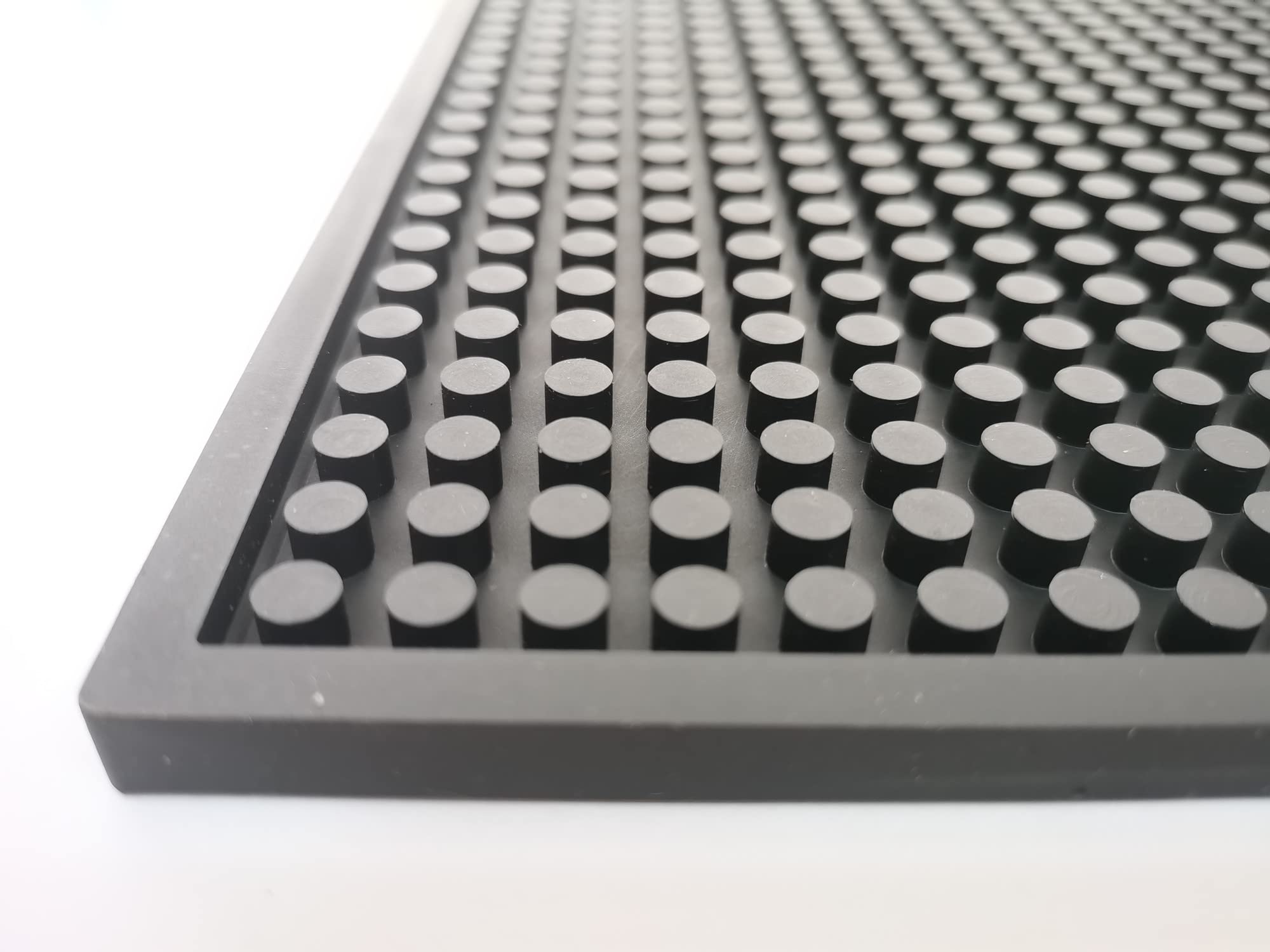 Bar Mat Quality Rubber Barber Service Mat, Black Coffee Bar Mats, Spill Mat for Counter-Top (16''X28'')