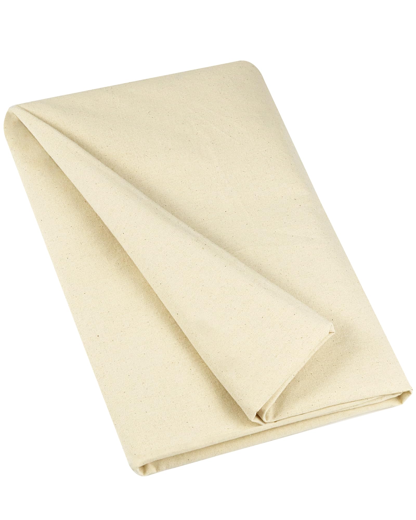 HOTGODEN Medium Weight 100% Cotton Muslin Fabric: 63 inch x 2,5,10 Yards Unbleached Muslin Linen Fabric Material for Sewing Material Apparel Cloth