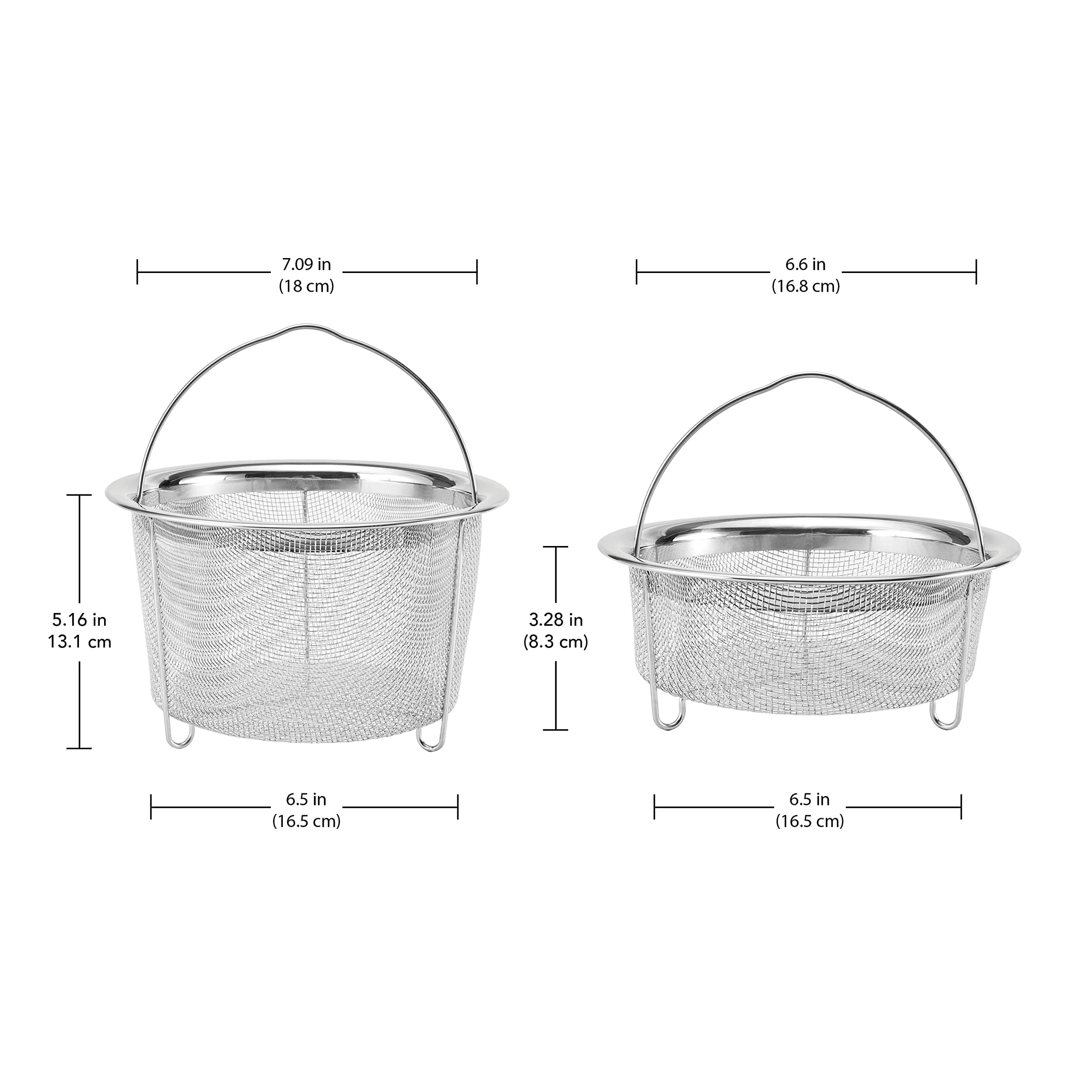 Instant Pot Official Mesh Steamer Basket, Set of 2, Stainless Steel