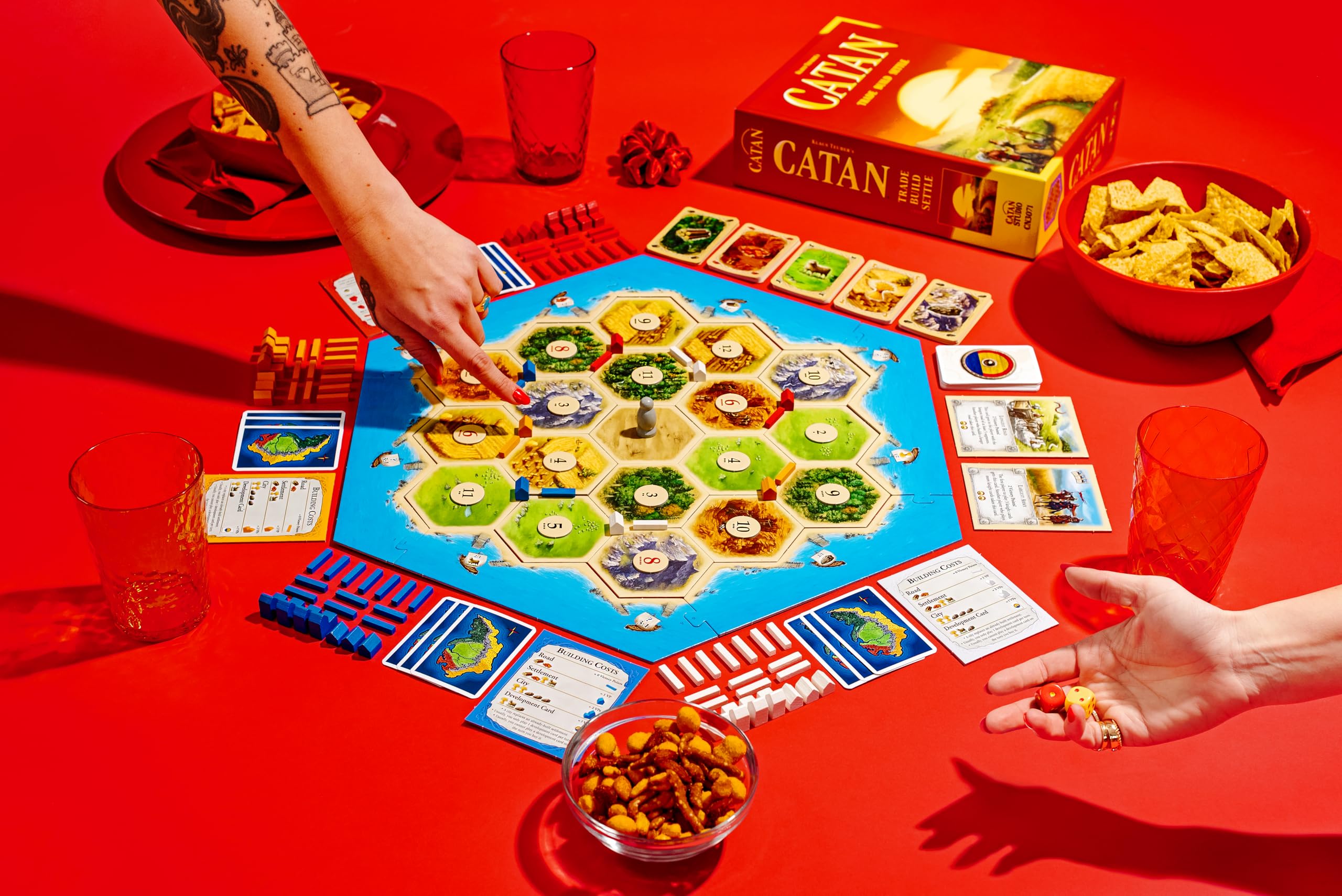 Catan Board Game (Base Game) | Family Board Game | Board Game for Adults and Family | Adventure Board Game | Ages 10+ | for 3 to 4 Players | Average Playtime 60 Minutes | Made by Catan Studio