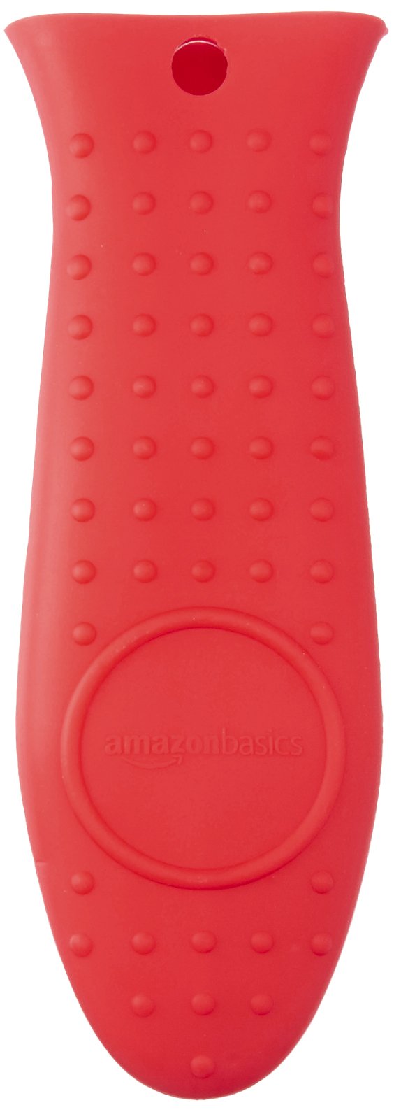 Amazon Basics Silicone Hot Skillet Handle Cover Holder, Red