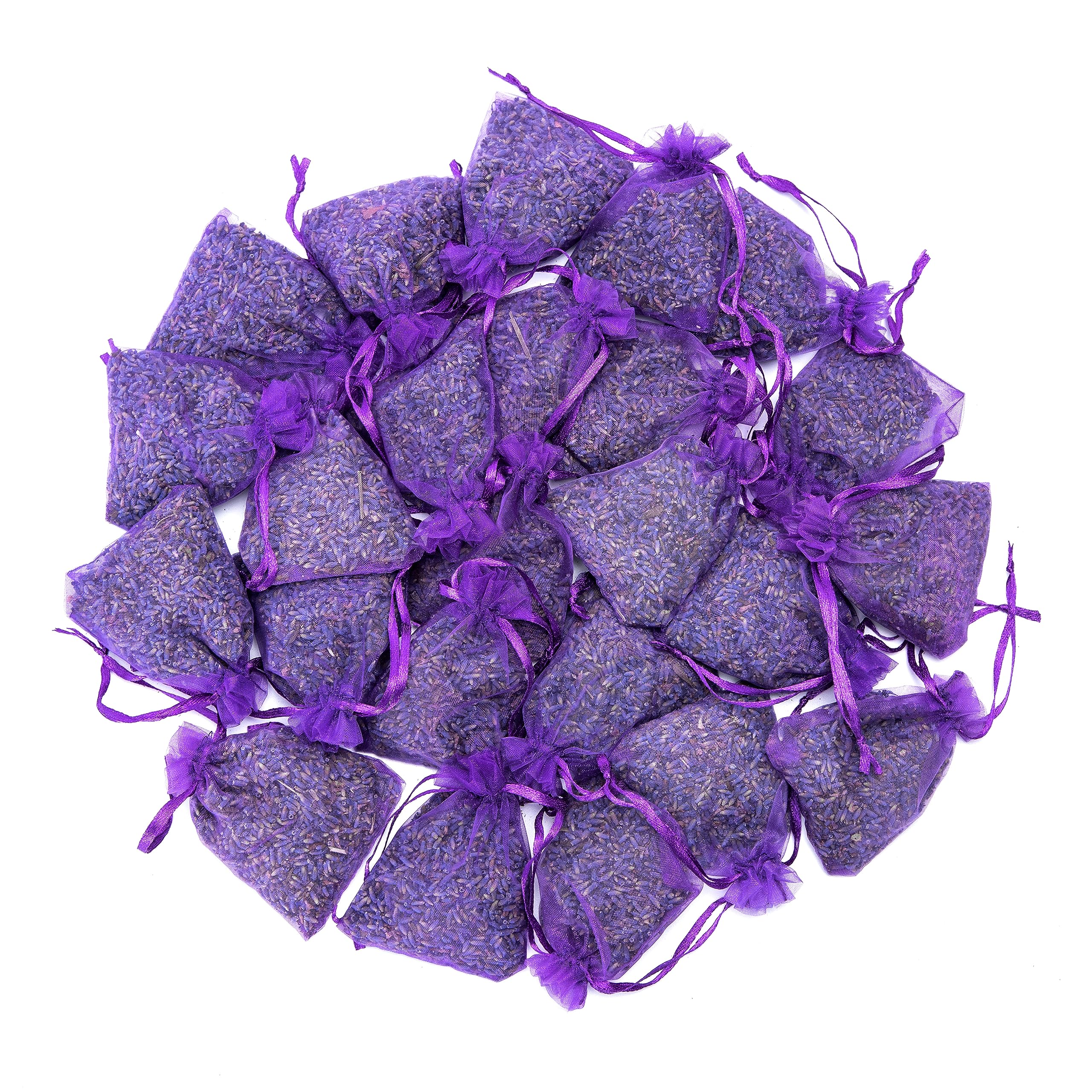 French Lavender Sachets for Drawers and Closets Fresh Scents, Home Fragrance Sachet, Pack of 24, Purple, LV-S-C-24-1