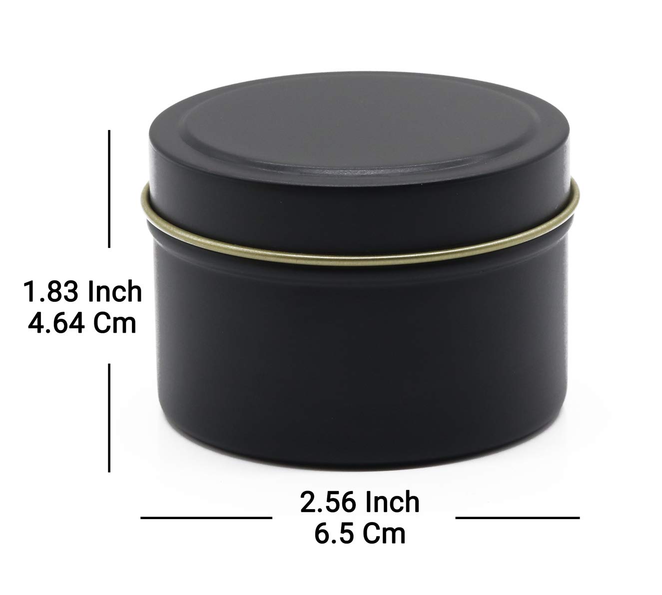 Black Candle Tins 4oz, Bulk Candle Making Tins 24 Piece Candle Containers, Wholesale Candle Jars for Candle Making - More Color Available (Black)