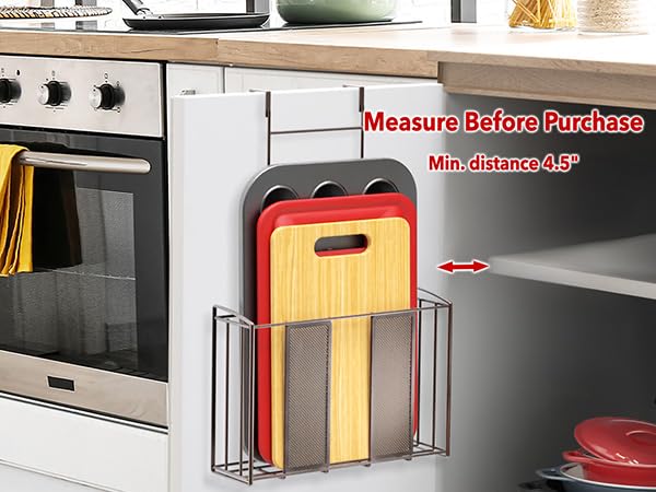 SimpleHouseware Over Cabinet Door Organizer, Mesh Bronze