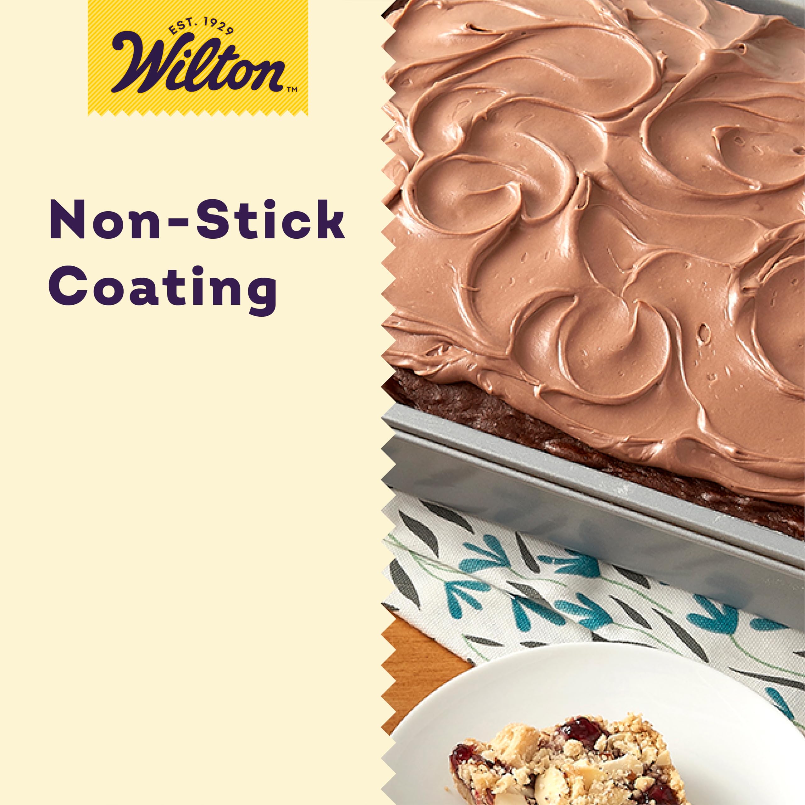 Wilton Recipe Right Non-Stick 9 x 13-Inch Oblong Cake Pans, Set of 2, Steel Cake Pans