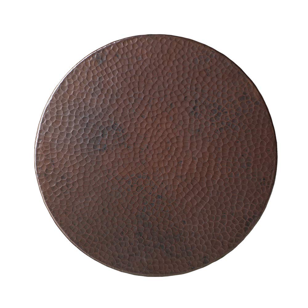 Native Trails 20-Inch Hammered Copper Lazy Susan, Antique Finish - Artisan-Crafted Rustic Turntable for Home, Kitchen, Entertaining, Decor