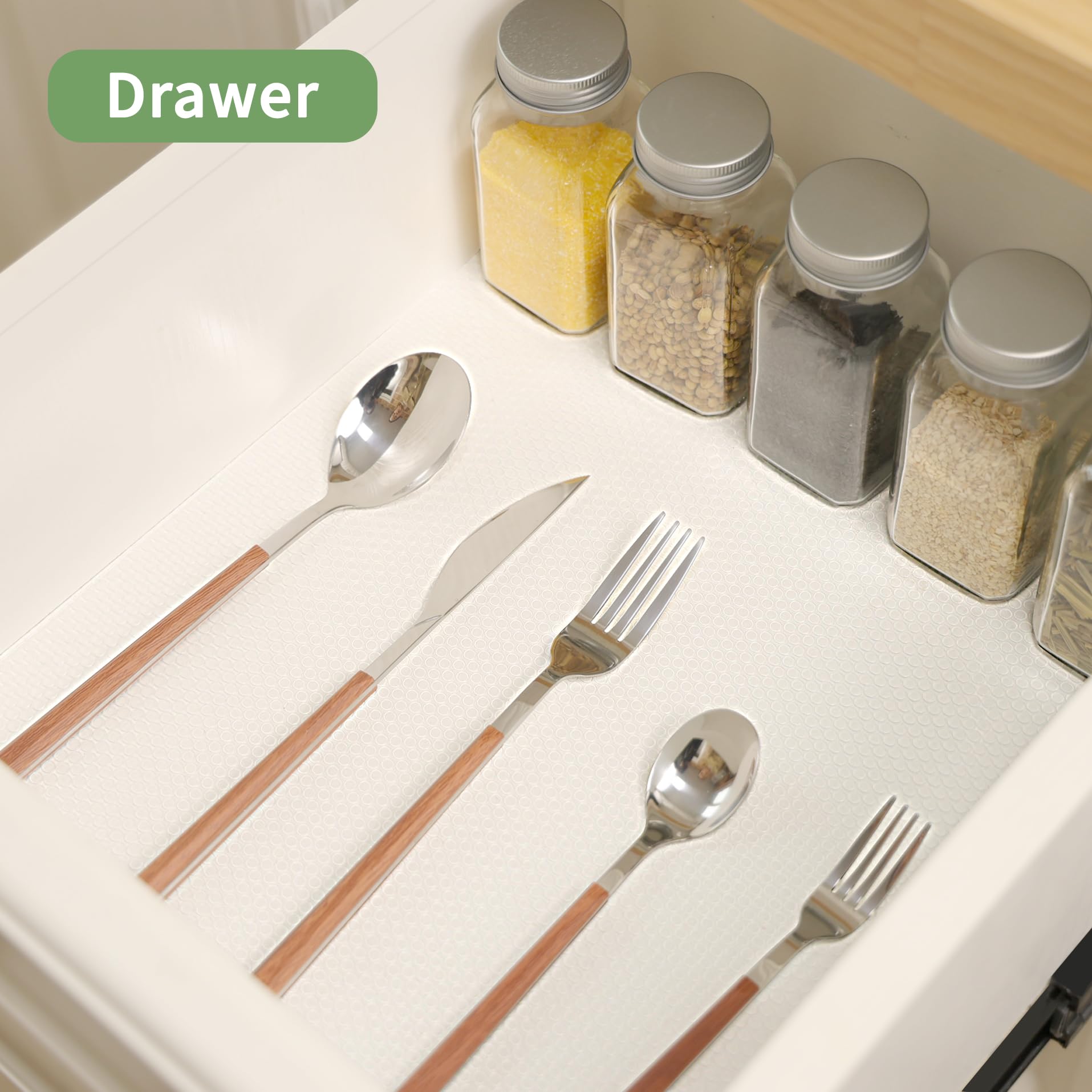 Shelf Liner, wohomuke 24 inch x 20 ft Kitchen Cabinets Liner Non-Stick Drawer Mats EVA Protector Shelving Cupboard Lining (Clear, 24 inch x 20 ft)