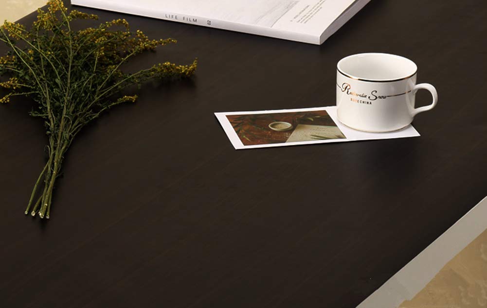Black Brown Wood Grain Contact Paper Self Adhesive Shelf Liner Dresser Drawer Cabinet Sticker 15.6 by 79in （Black Brown Maple Wood ）