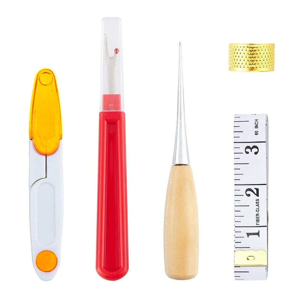 OVLORT Upholstery Repair Kit 29-Pack, Leather Craft Tool Kit Leather Hand Sewing Needles Canvas Thread and Needles Tape Measure Large-Eye Stitching Needles for Leather Repair