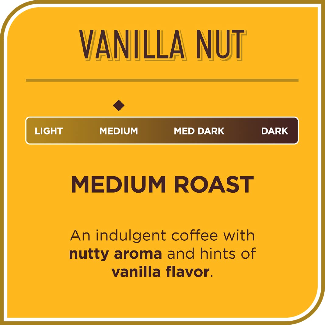 Don Francisco's Vanilla Nut Flavored Medium Roast Coffee Pods - 100 Count - Recyclable Single-Serve Coffee Pods, Compatible with your K-Cup Keurig Coffee Maker (Including 2.0)