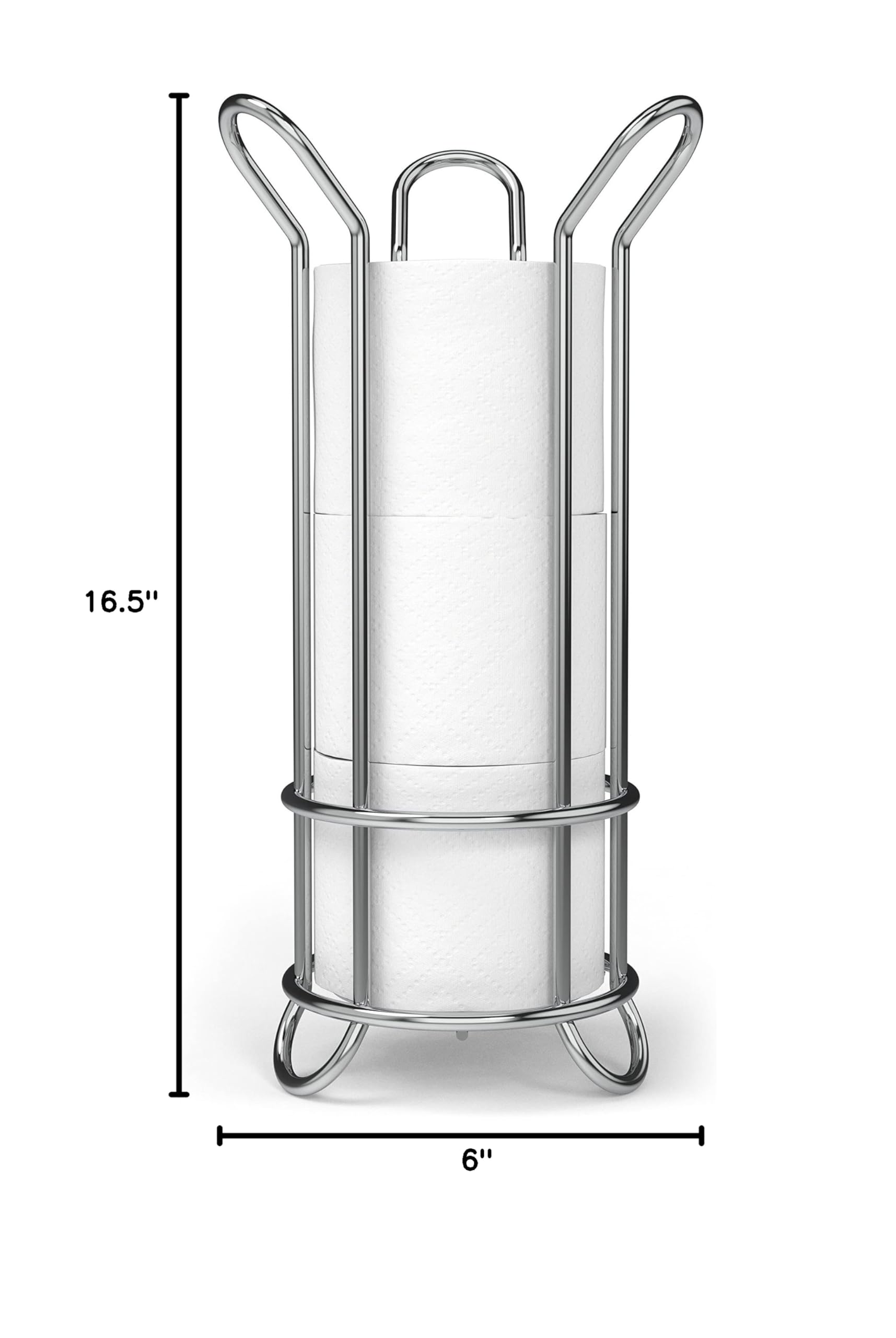 BROOKSTONE, Bronze Toilet Paper Holder, Freestanding Bathroom Tissue Organizer, Minimalistic Storage Solution, Modern & Stylish Design [Holds MEGA Rolls]