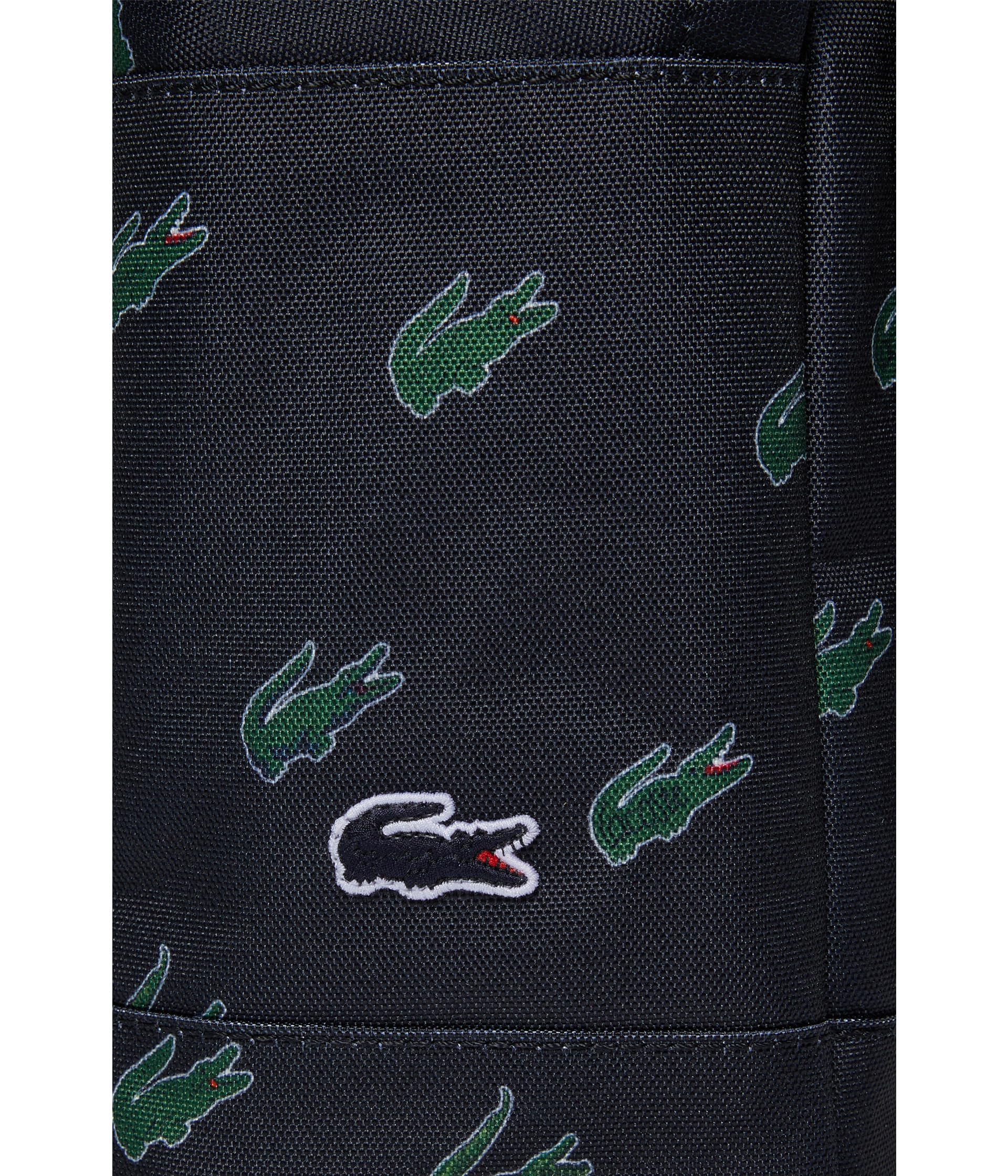 Lacoste Iconic Heroes Graphic Print Backpack, Marine 166 Croc Allover