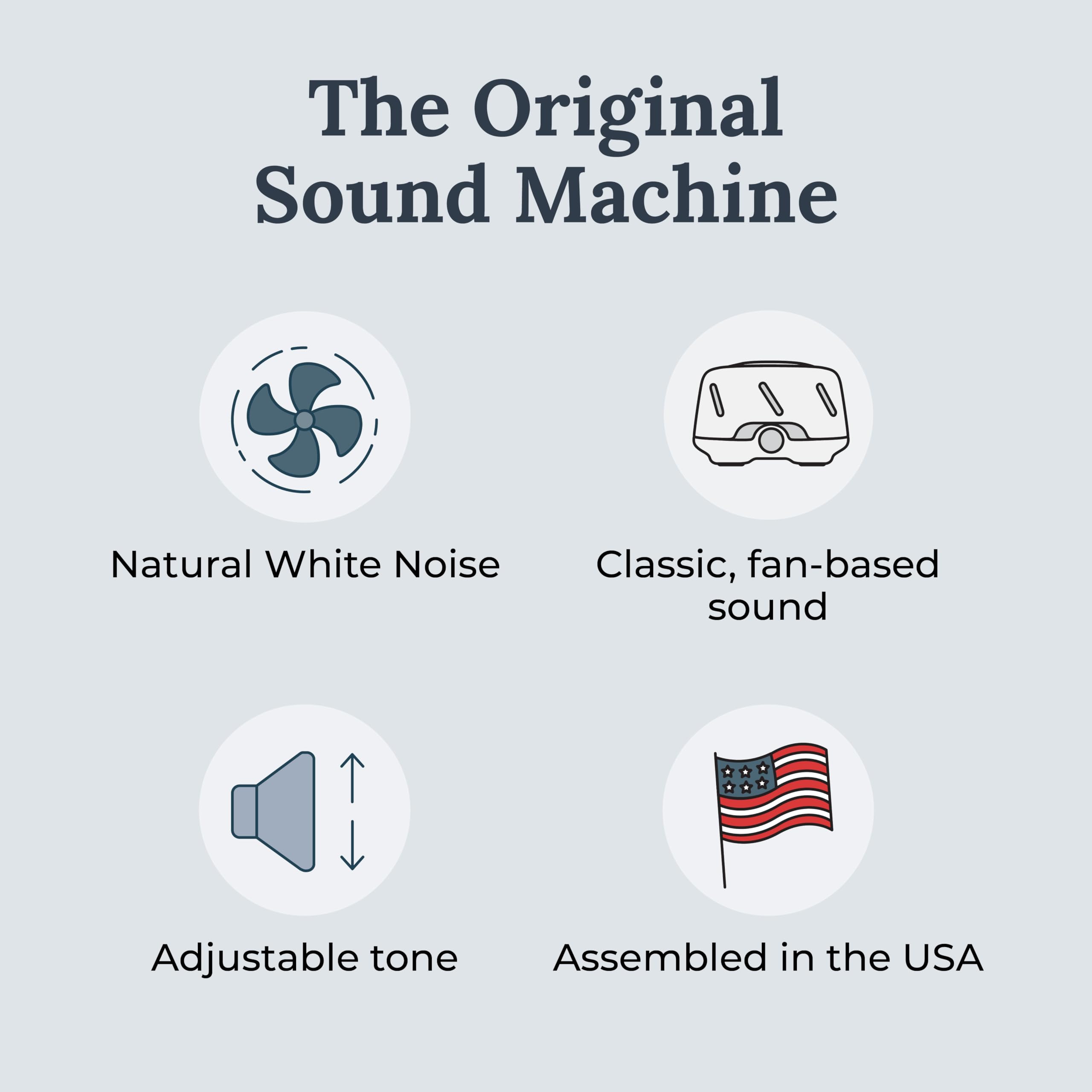 Yogasleep Dohm UNO White Noise Machine with Real Fan Inside, Adjustable Tone, Non-Looping Sound, Sleep Aid & Noise Canceling For Adults & Baby, Office Privacy, Registry Gift, Travel & Home Essential