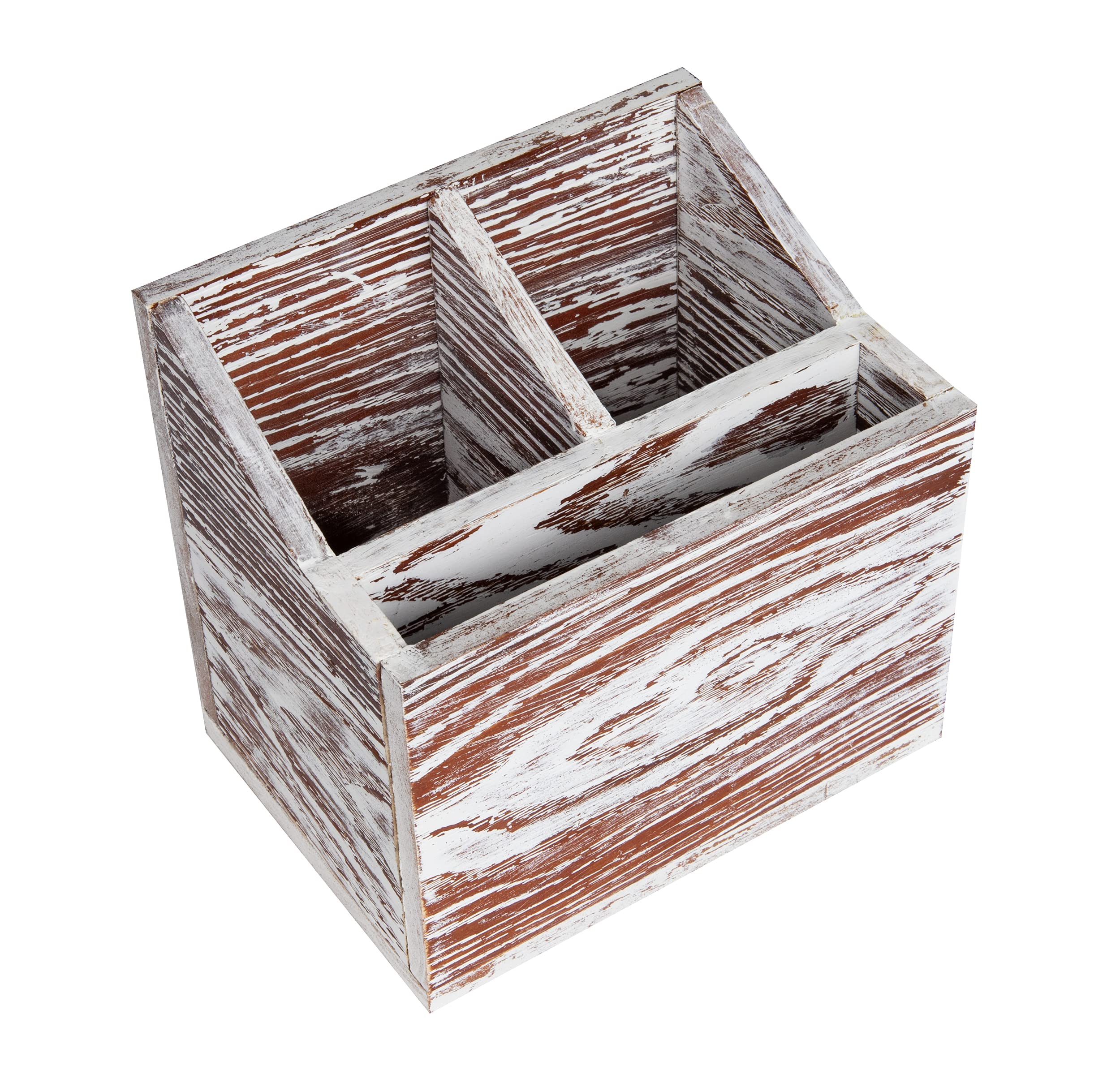 Mind Reader Tabletop, Rustic Style Supply Sorter, Brown Utensil Holder, One Size