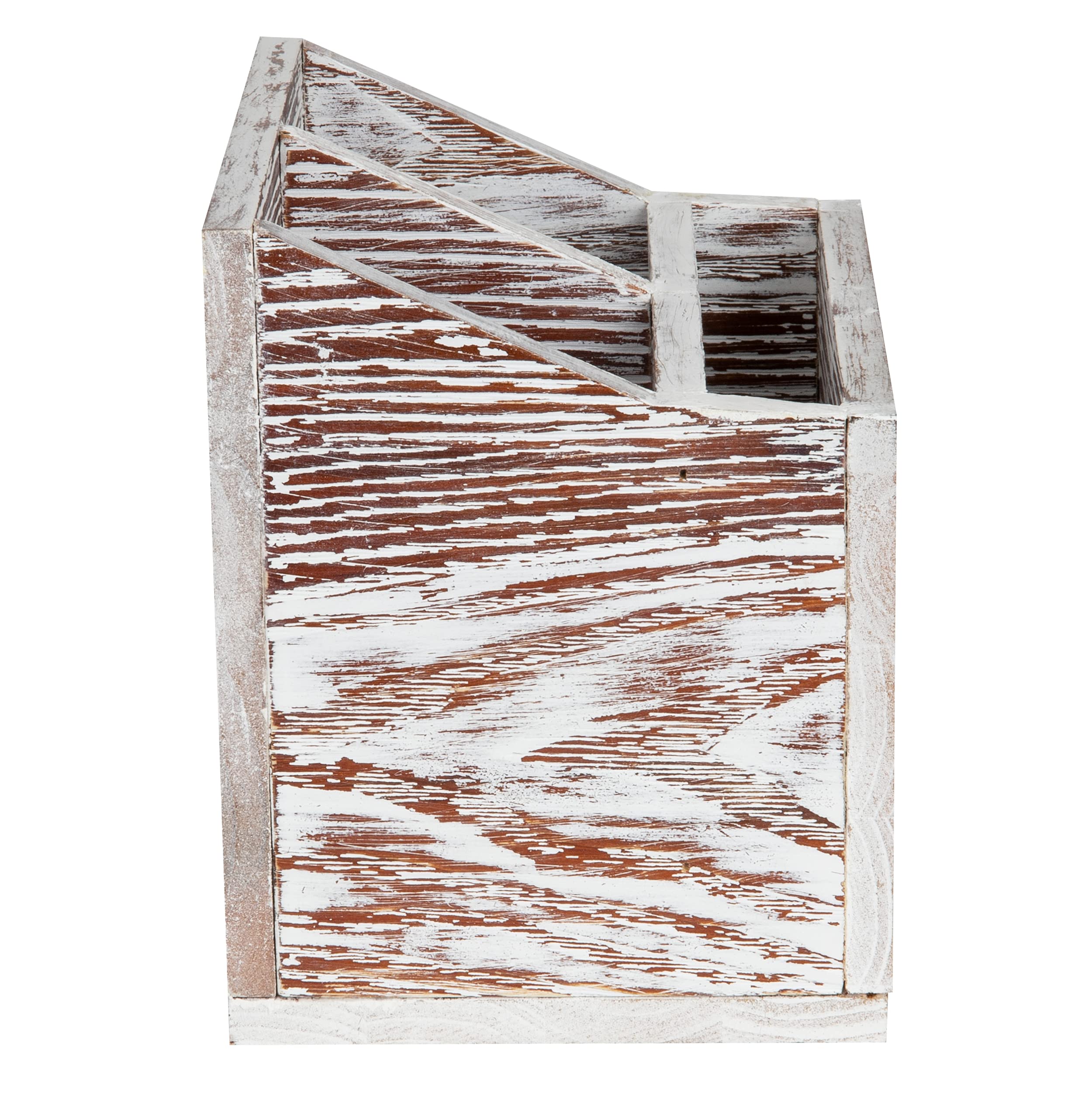 Mind Reader Tabletop, Rustic Style Supply Sorter, Brown Utensil Holder, One Size