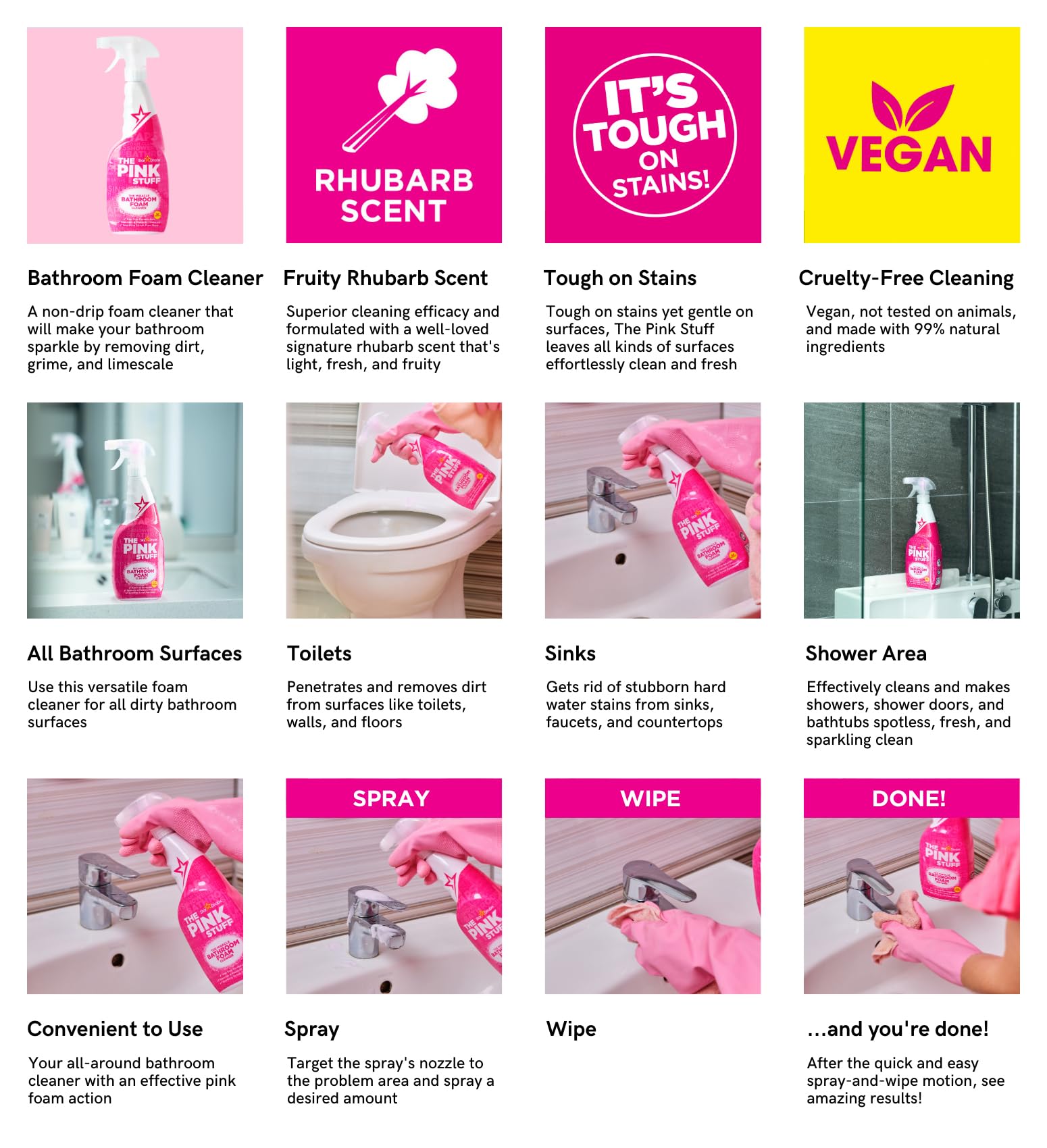 Stardrops - The Pink Stuff - Miracle Bathroom Foam Cleaner 750ml