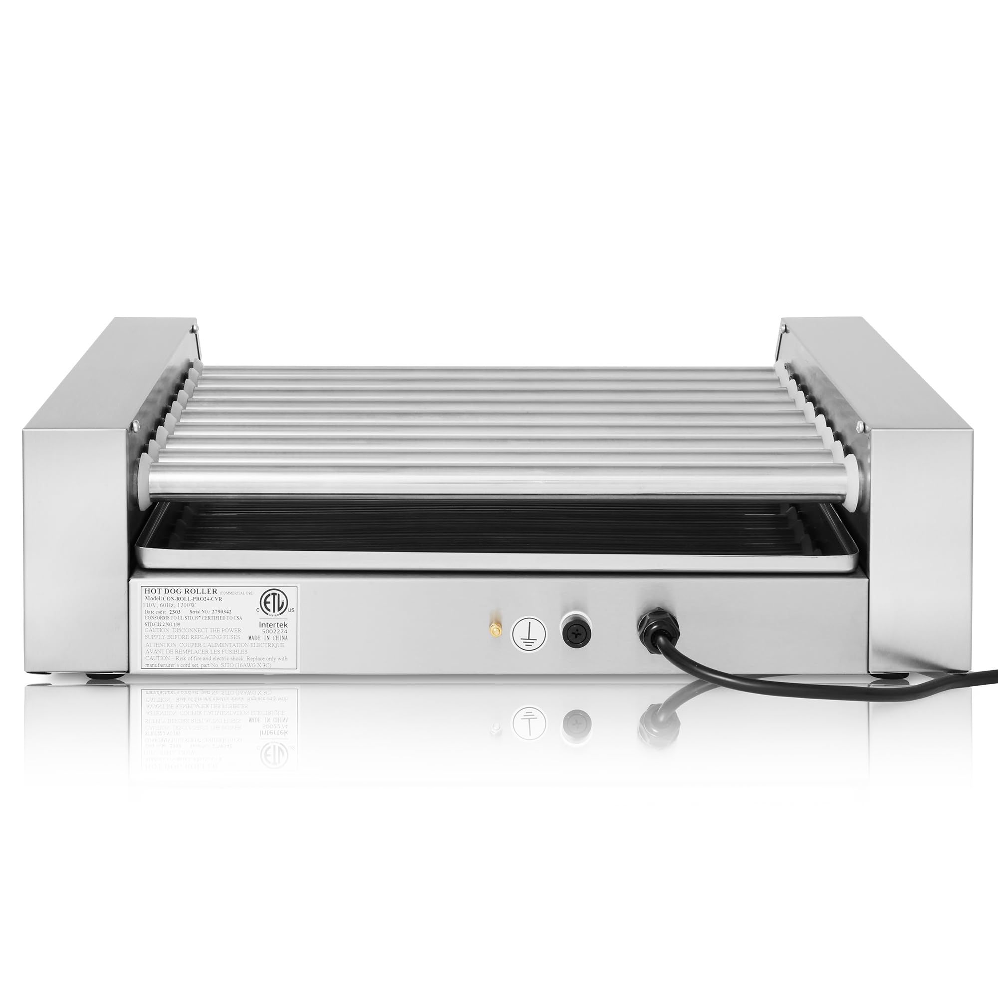 Olde Midway Electric 18 Hot Dog 7 Roller Grill Cooker Machine 900-Watt - Commercial Grade