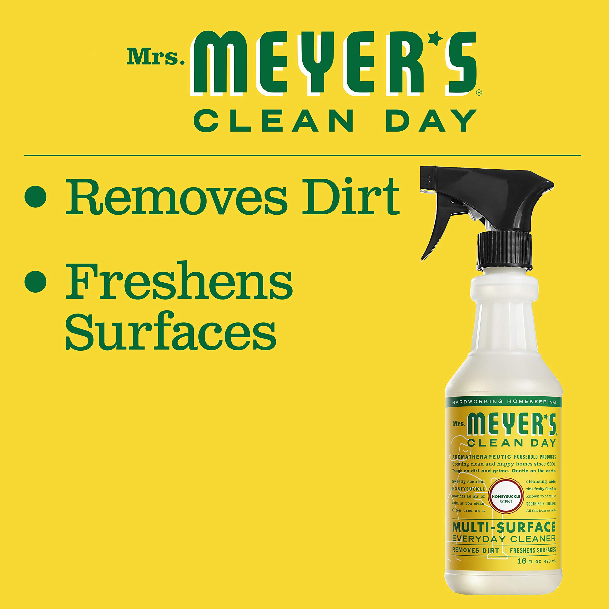 Mrs. Meyer's All-Purpose Cleaner Spray, Honeysuckle, 16 fl. oz - Pack of 3