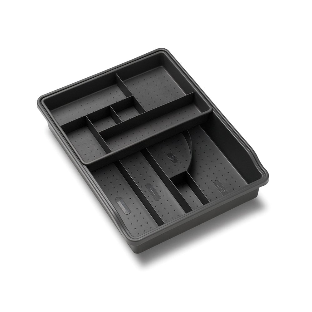 madesmart Value 8-Piece Interlocking Bin Pack - Granite & Original Junk Drawer Organizer-Granite| VALUE COLLECTION | 23-Compartments | Multi-Purpose Storage | Heavy Duty | BPA-Free